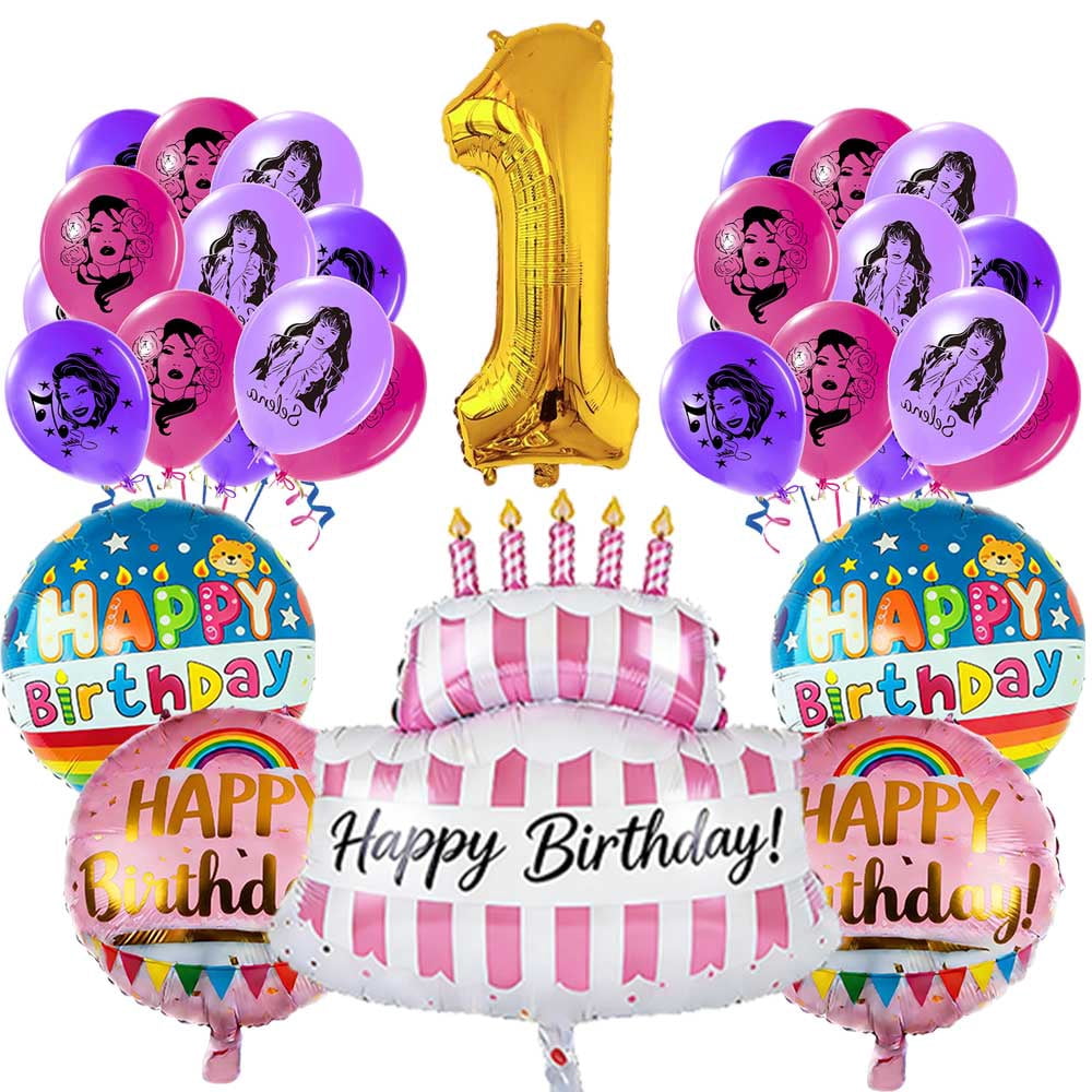 Selena Balloons Party Supplies 1st Big Number Decorations Decor Kit ...