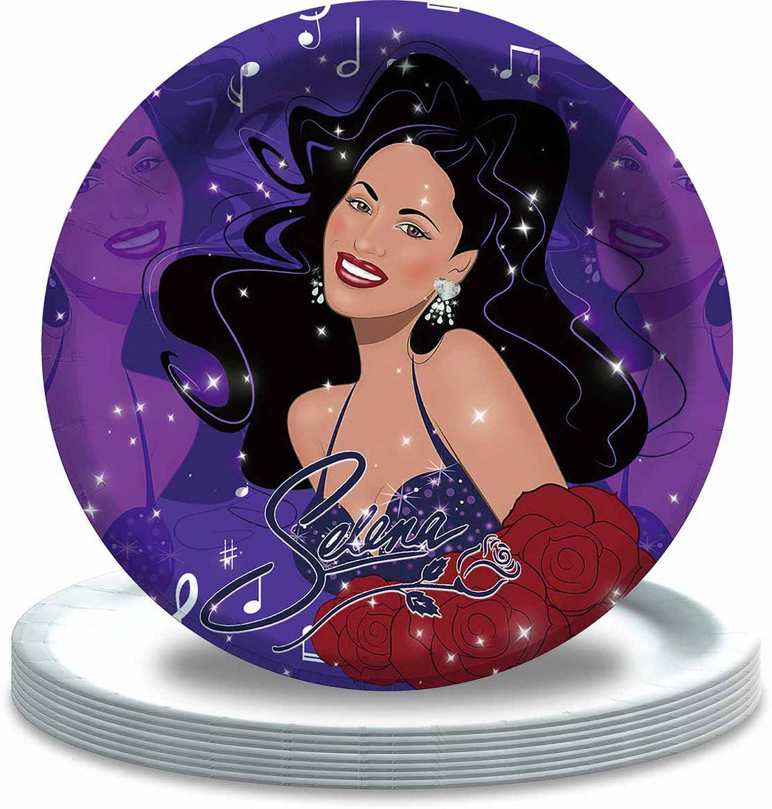 Selena Birthday Decorations Plates Party Supplies Tableware Disposable ...