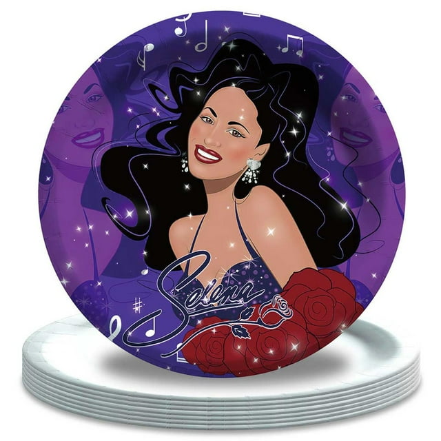 Selena Birthday Decorations Plates Party Supplies Tableware Disposable ...