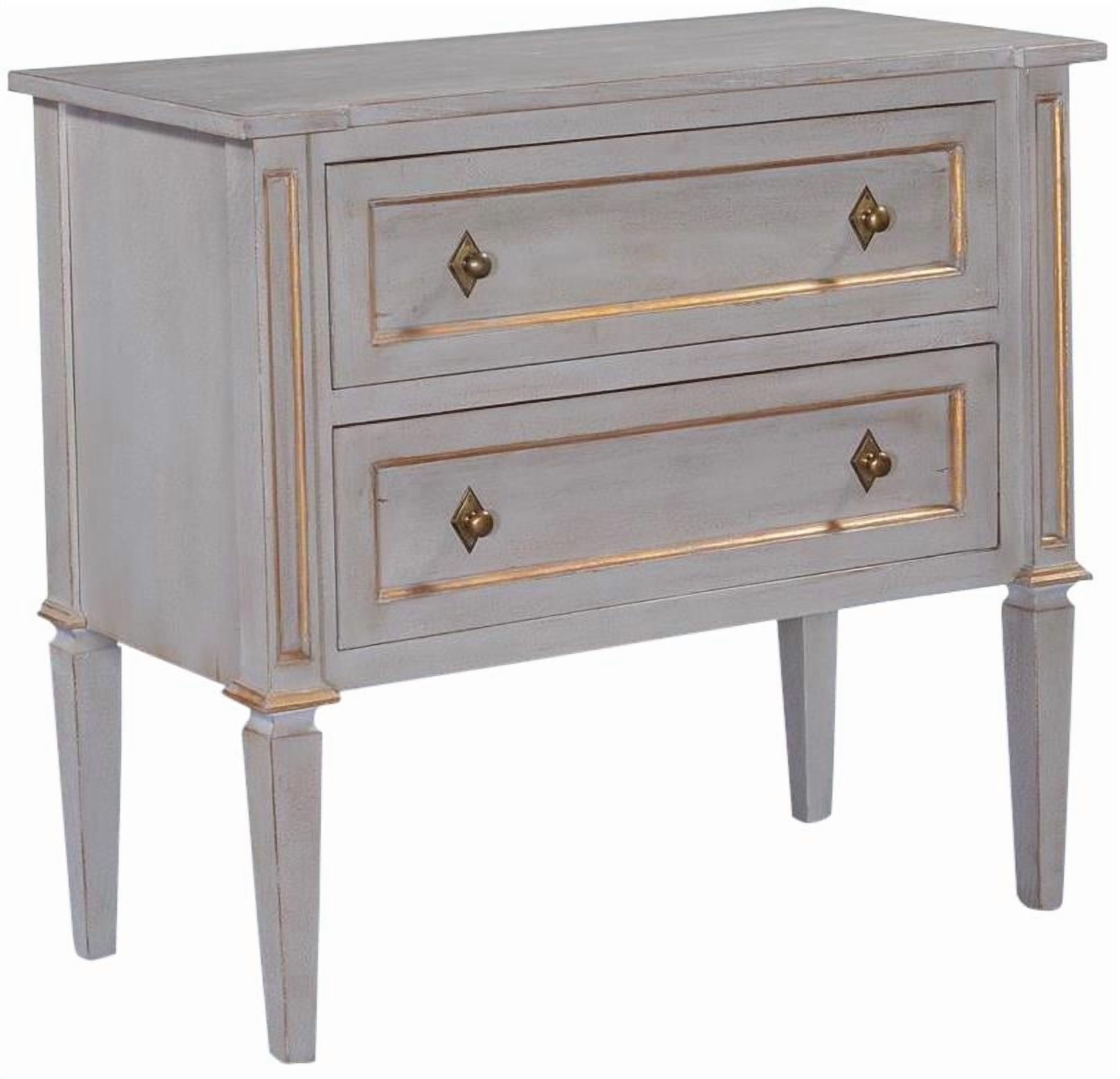 Selena Pewter Gray Chest with Elegant Gold Accents - Walmart.com