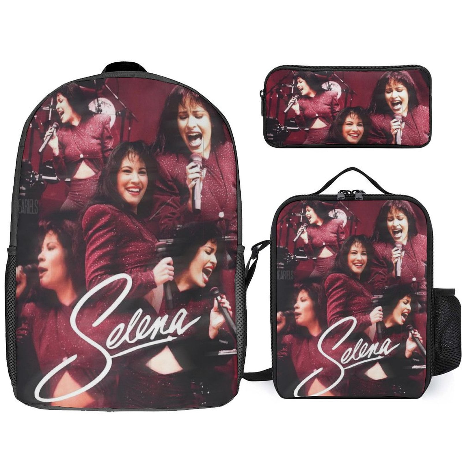 Selena Quintanilla 3 Piece Backpack Set with Lunch Bag Pencil Case ...