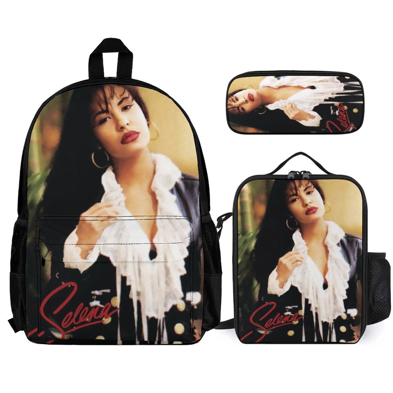 Selena Quintanilla 3Pcs Backpack Sets Bookbag with Lunch Bag And Pencil ...