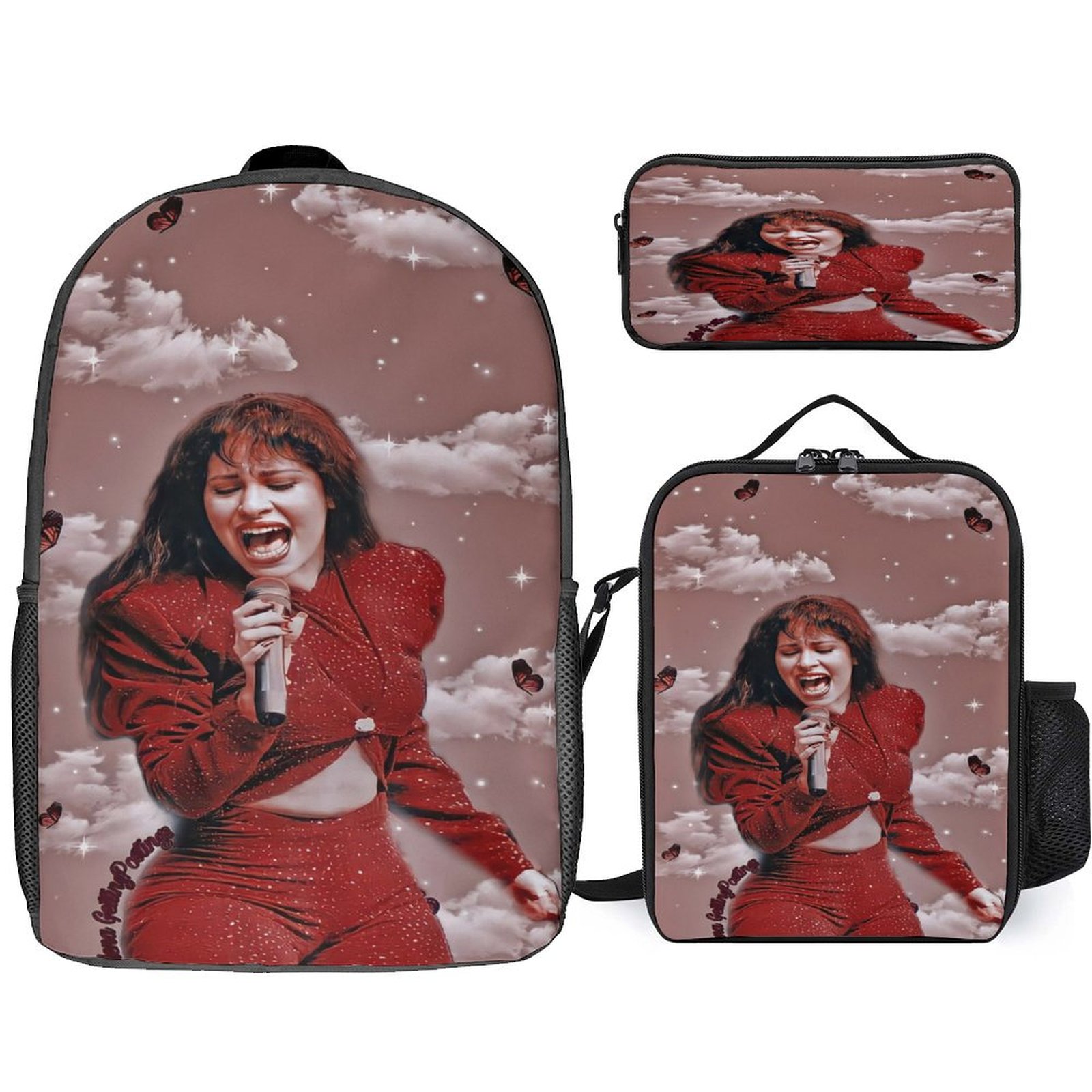 Selena Quintan-ill Backpack 3PCS Backpack Set Lunch Box and Pencil Case ...