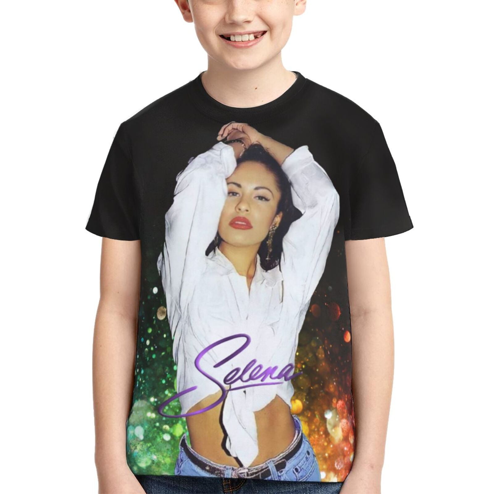 Selena Quintanilla Boys Girls T Shirt Kids Short Sleeve Crewneck 3d Printed Graphic Shirts For ...