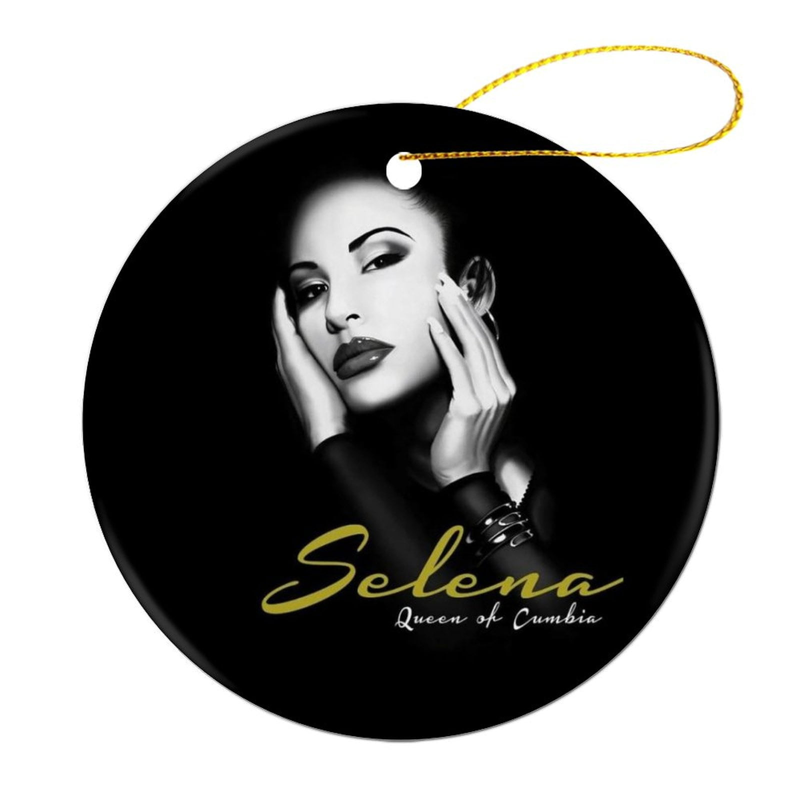 Selena Quintanilla Christmas Ornament - Round Ceramic Decor - Christmas ...