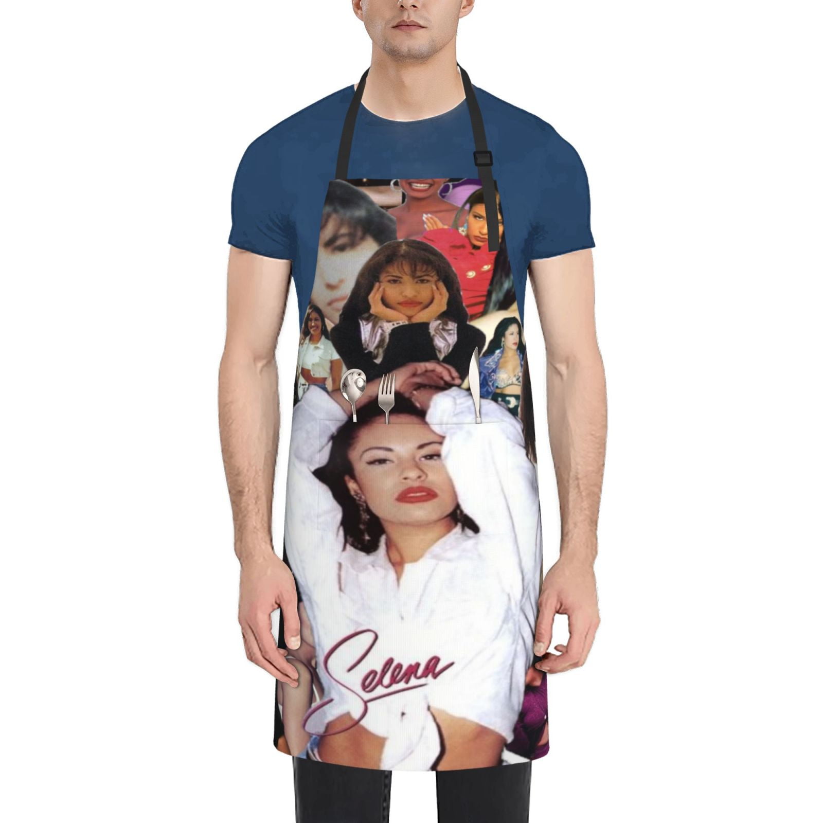 Selena Quintanilla Kitchen Cooking Aprons, Adjustable Bib Soft Chef ...