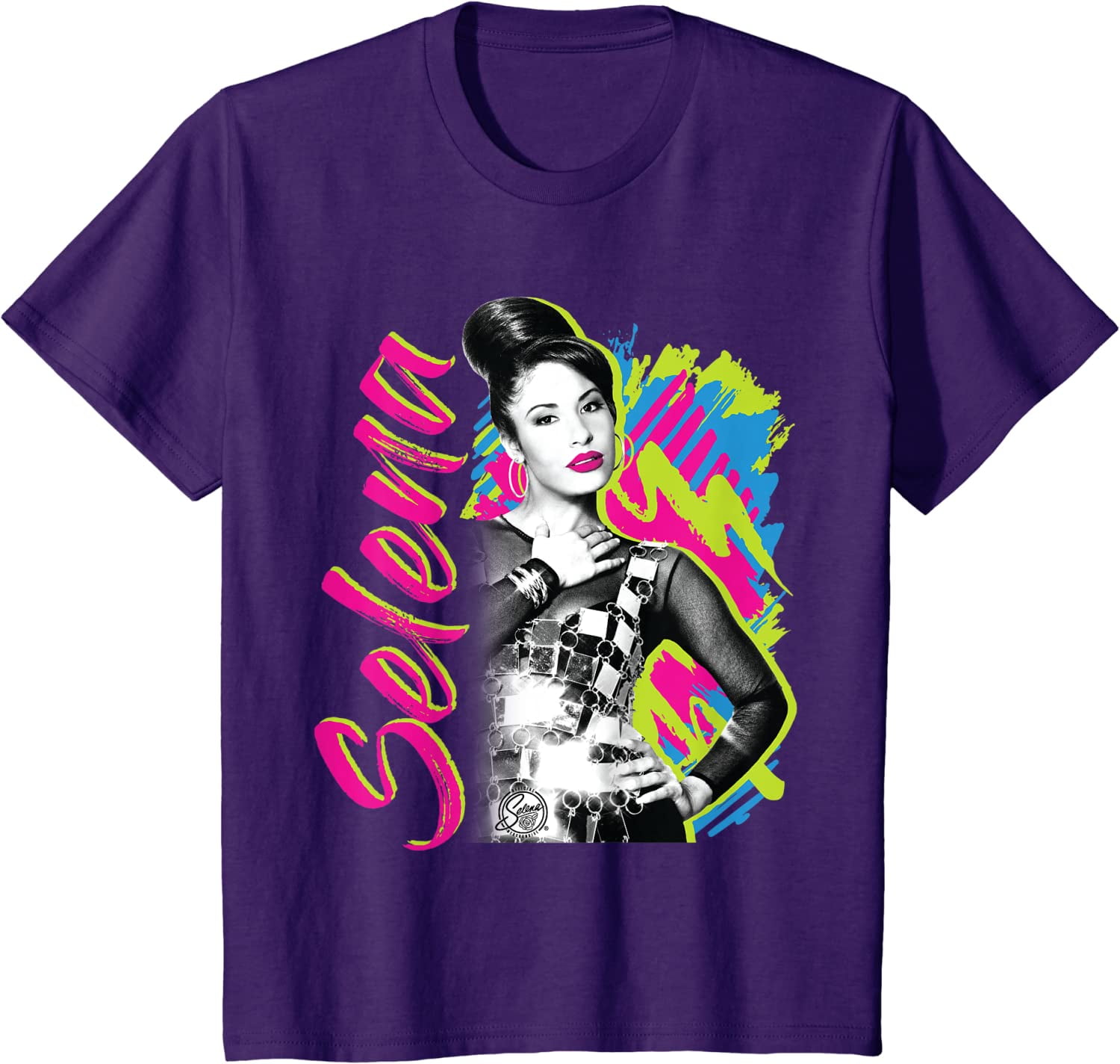 Selena Quintanilla - Selena Colorful Retro T-Shirt - Walmart.com