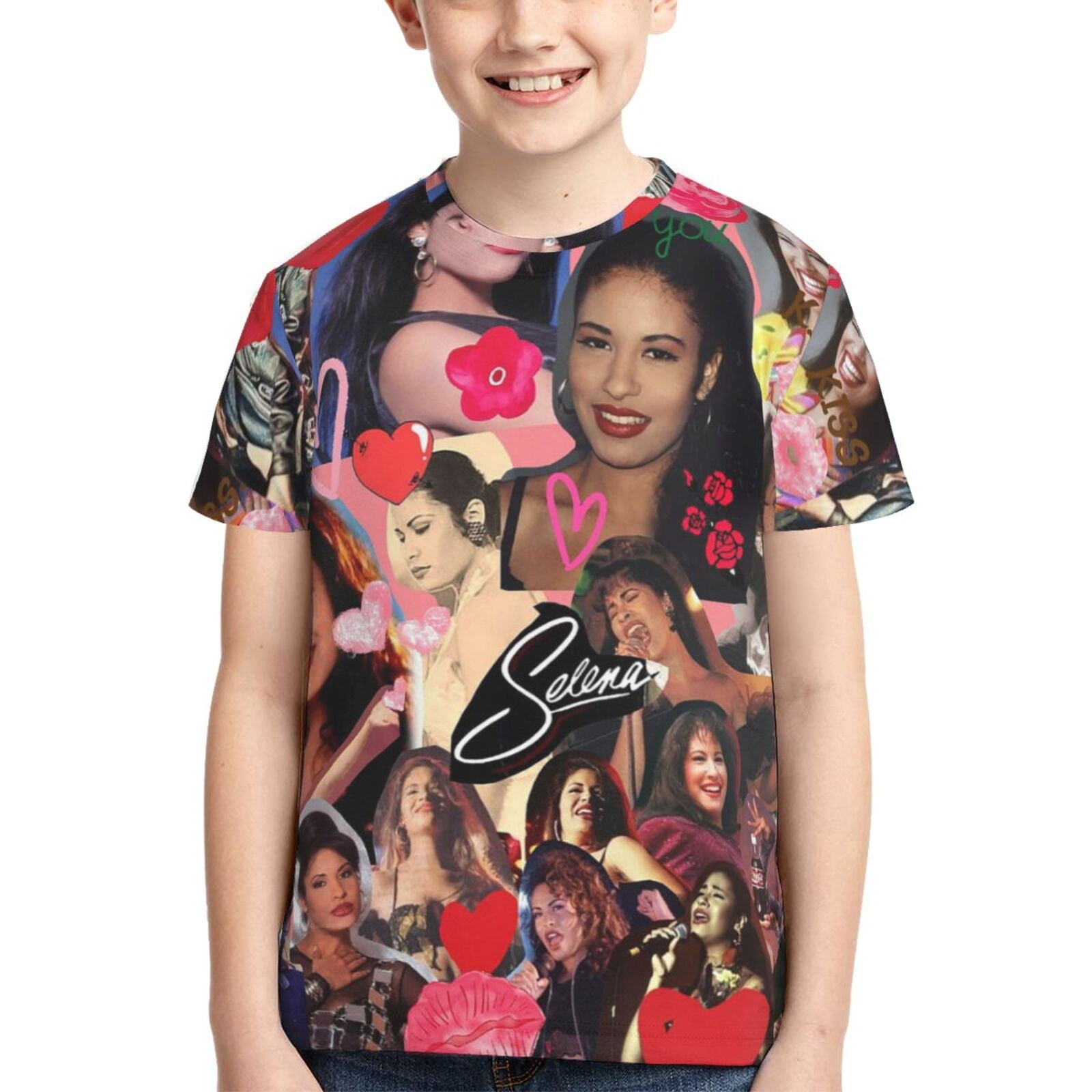 Selena Quintanilla T Shirts 3D Printed Short Sleeve Tee Shirt for Boys ...
