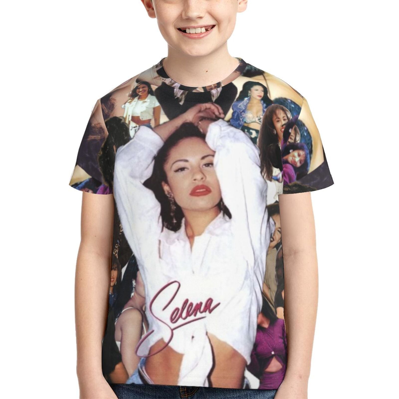 Selena Quintanilla T Shirts 3D Printed Short Sleeve Tee Shirt for Boys ...