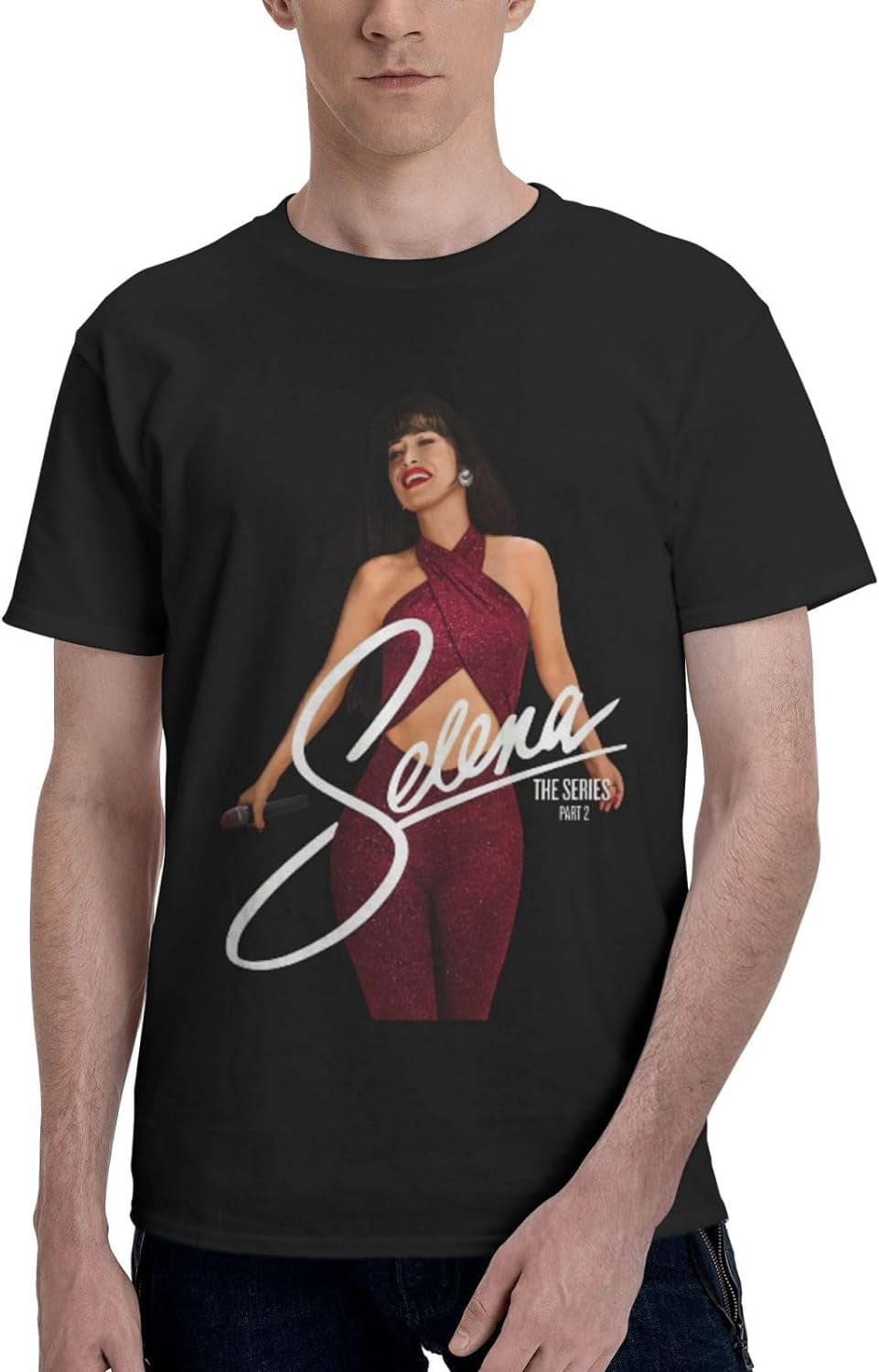 Selena Quintanilla Tshirt Men's T-Shirt 3D Printed Crew Neck Tees ...