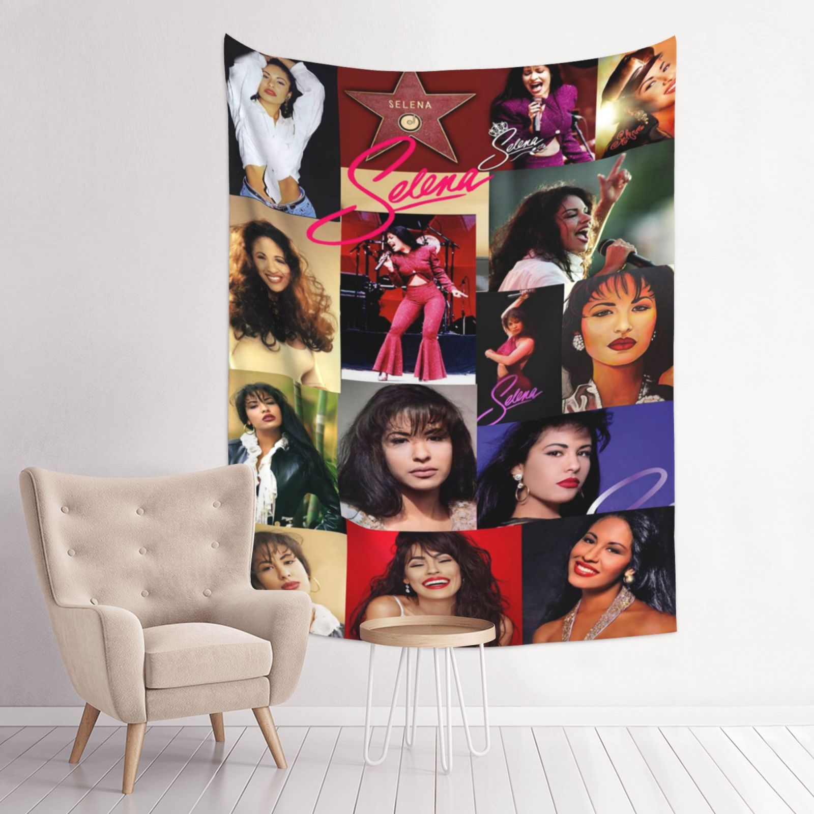 Selena Quintanilla Wall Art Cartoon Tapestry Hanging In Bedroom Living ...