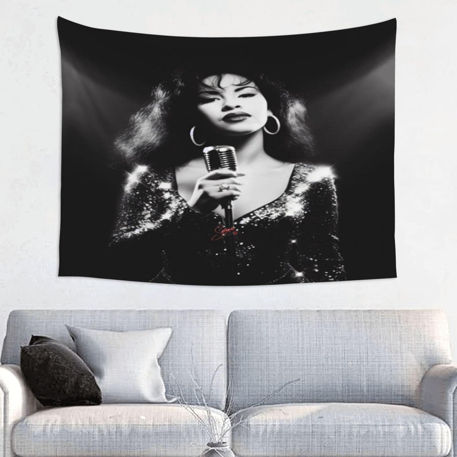 Selena Quintanilla Wall Art Cartoon Tapestry Hanging In Bedroom Living ...
