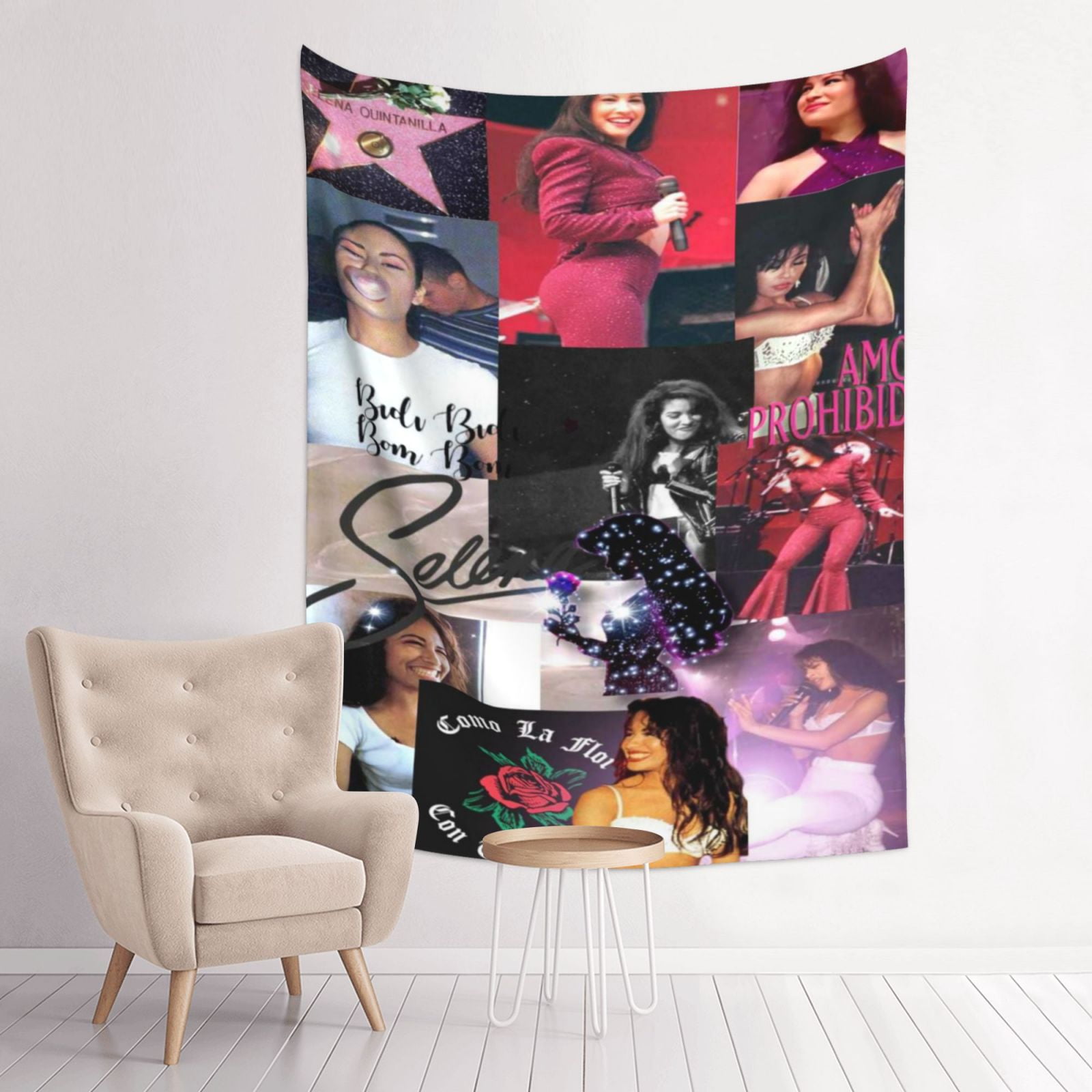 Selena Quintanilla Wall Art Cartoon Tapestry Hanging In Bedroom Living ...