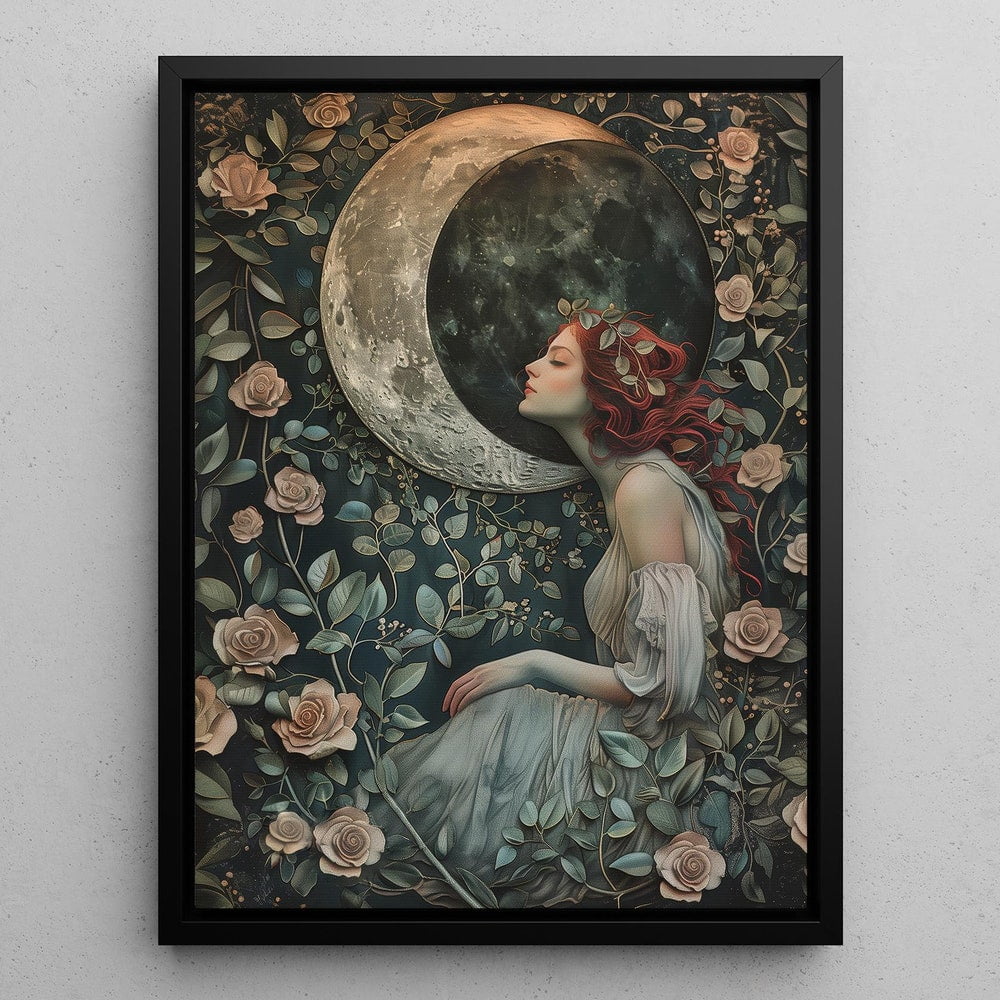 Selene Art Nouveau Poster, William Morris, Dark Cottagecore, Wall Art ...