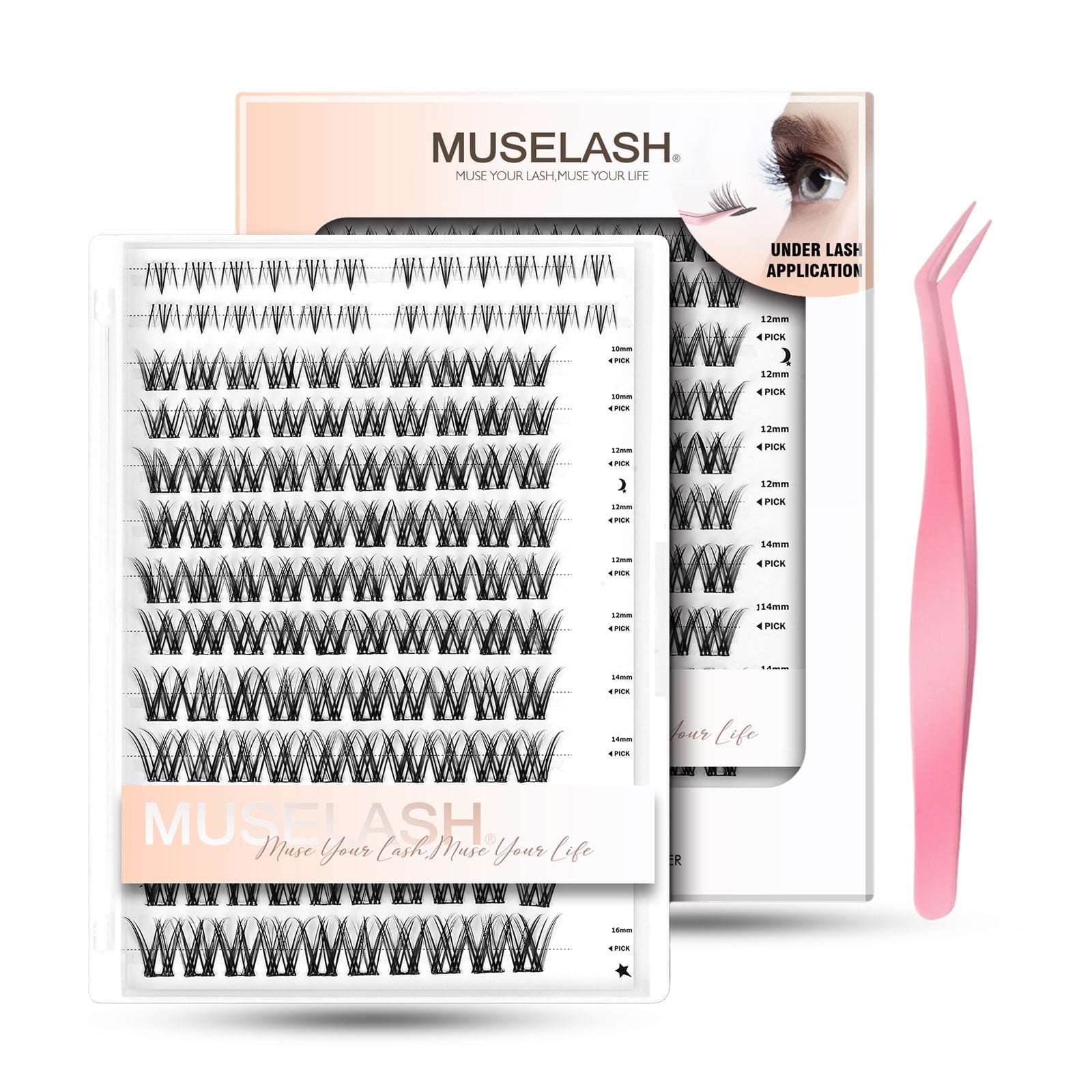 Selene Glimmer Dual-Layer Self-Adhesive Lash Kit 134PCS Clear Band ...