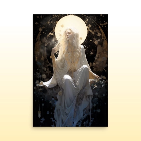 Selene Goddess of the Moon Matte Print - Celestial Mythology Wall Art ...