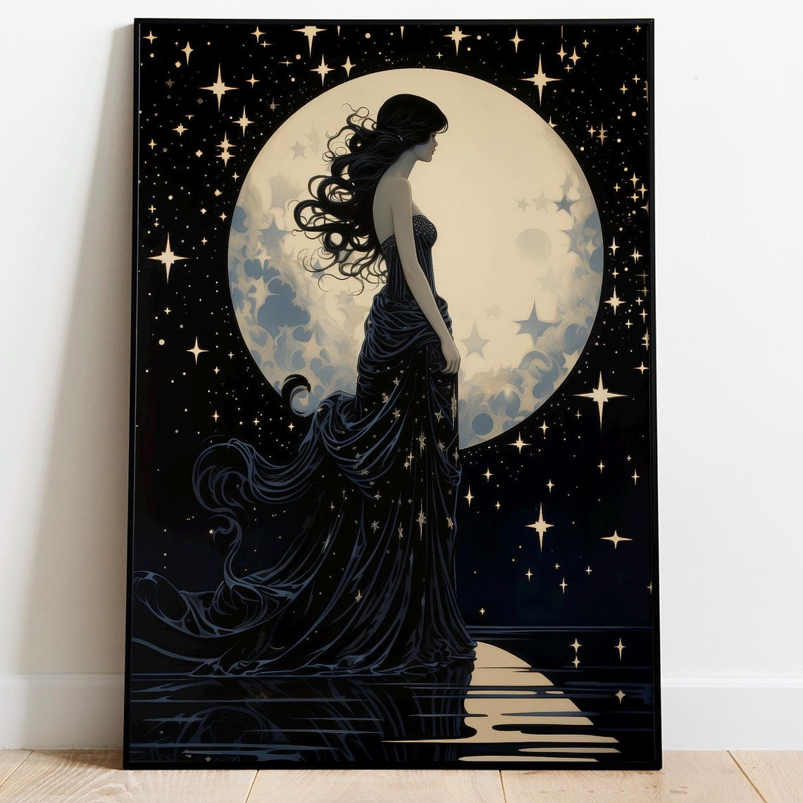 Selene Premium Matte Poster, Greek Goddess Of The Moon, Art Nouveau ...