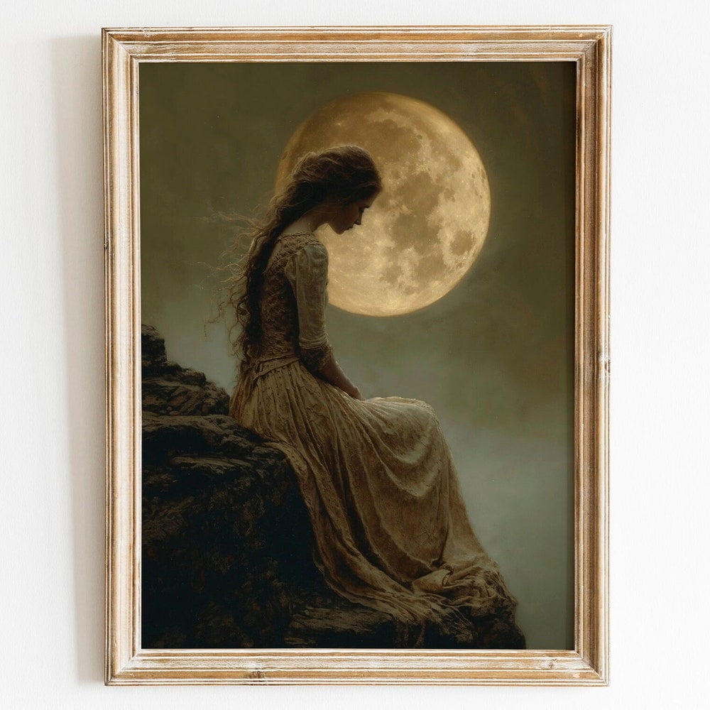 Selene Premium Matte Poster, Greek Goddess Of The Moon, Art Nouveau ...