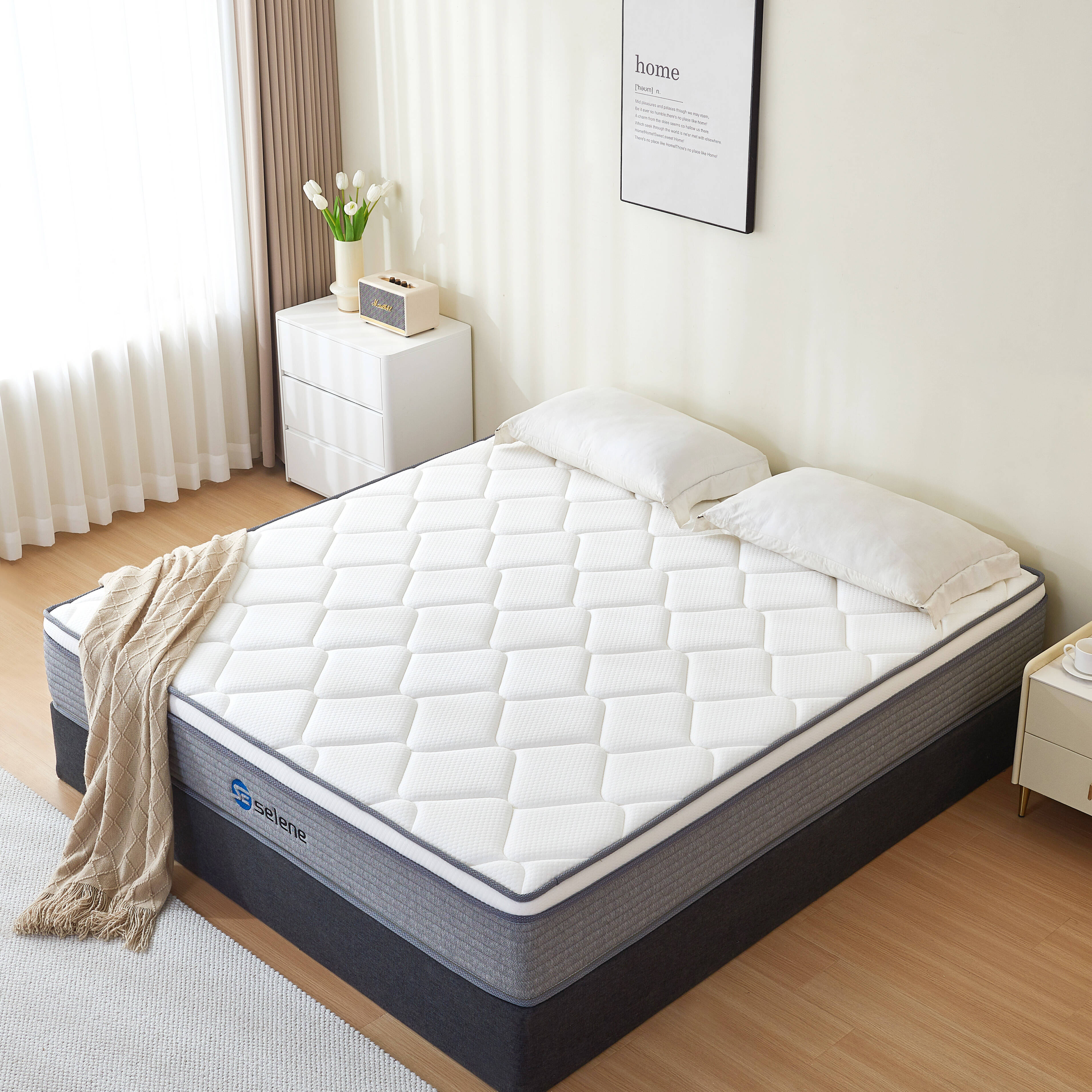Behost 10" CertiPUR-US Certified Memory Foam Pocket Spring Mattress ...