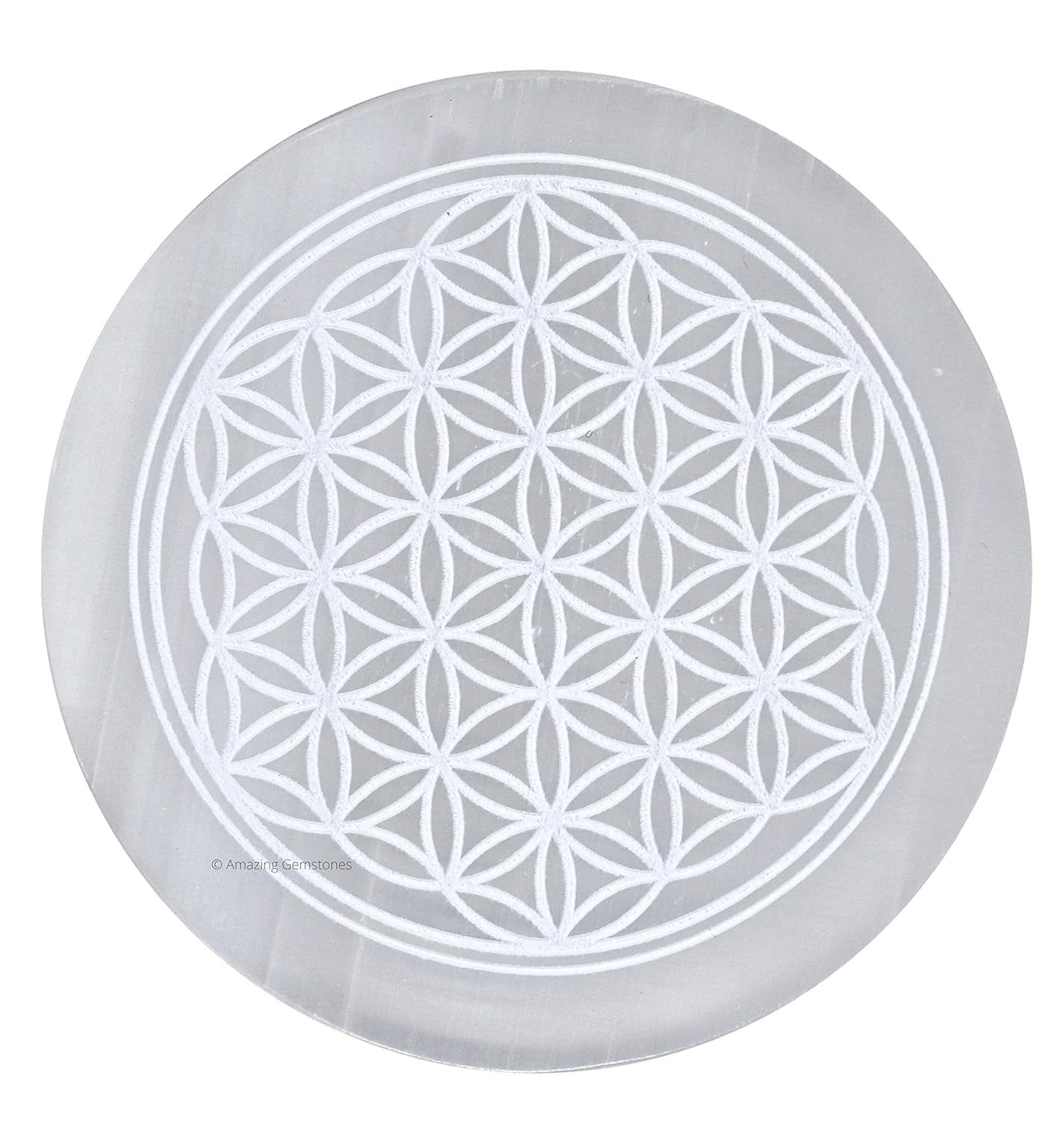 Selenite Crystal Charging Plate For Crystals And Healing Stones, 3 ...