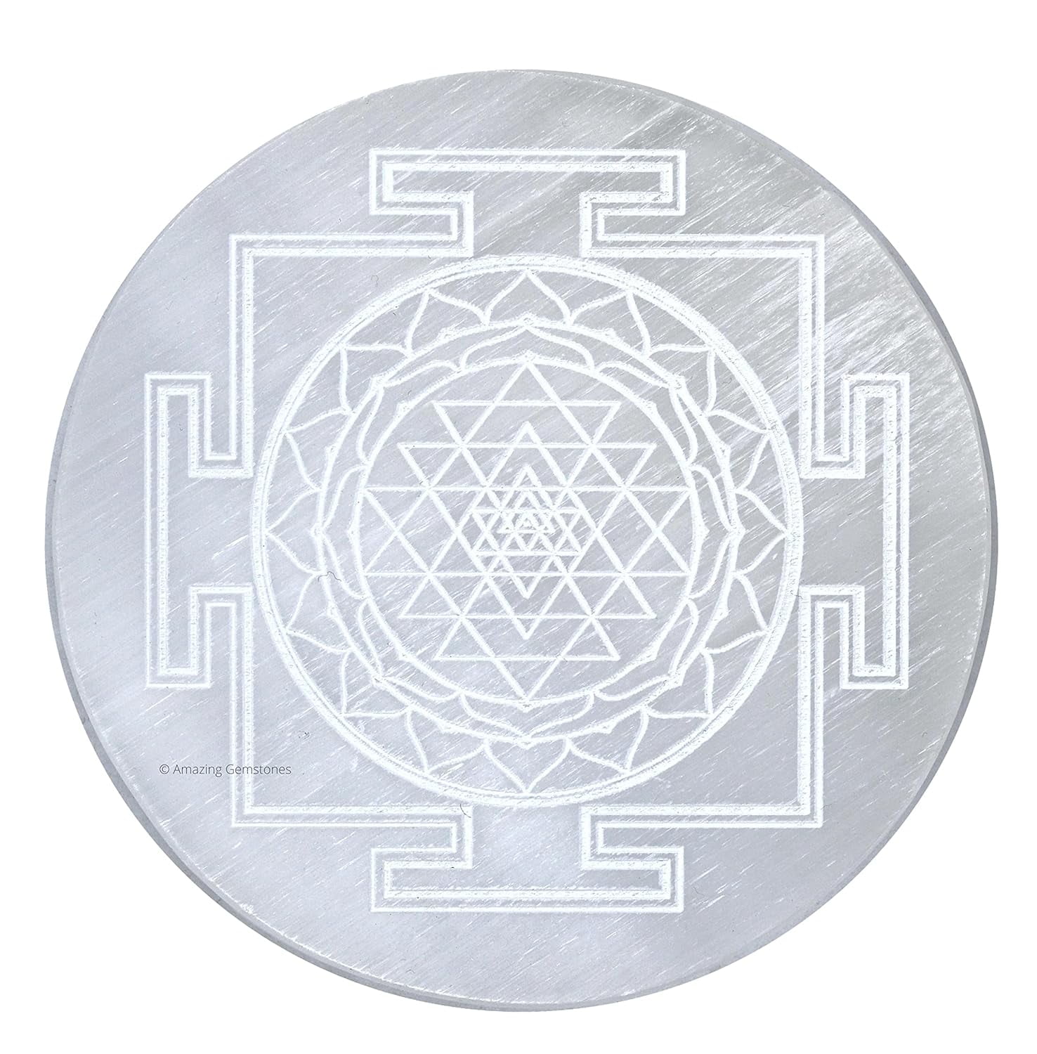 Selenite Crystal Charging Plate For Crystals And Healing Stones, 3 ...