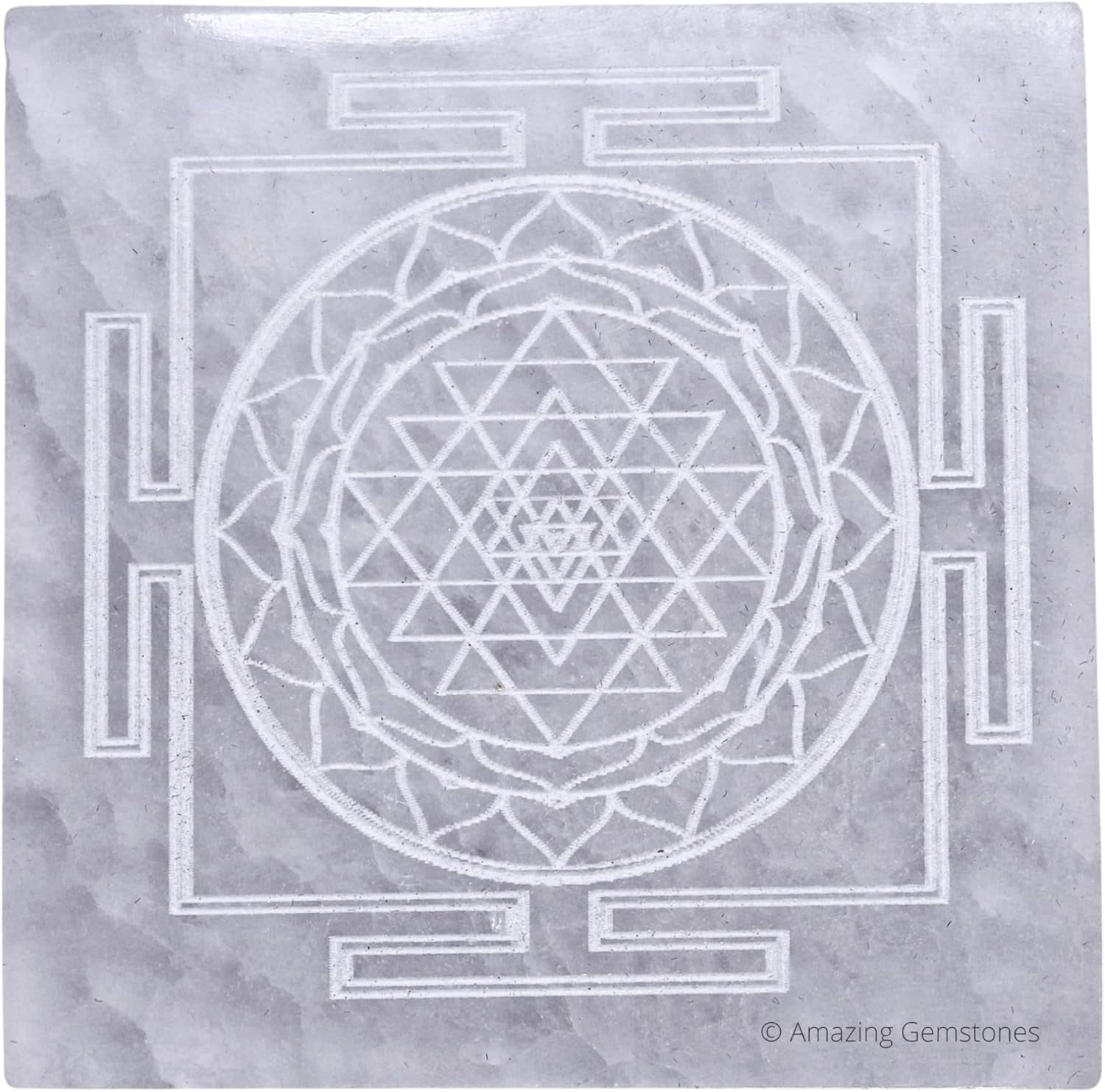 Selenite Crystal Charging Plate For Crystals And Healing Stones - Squre ...