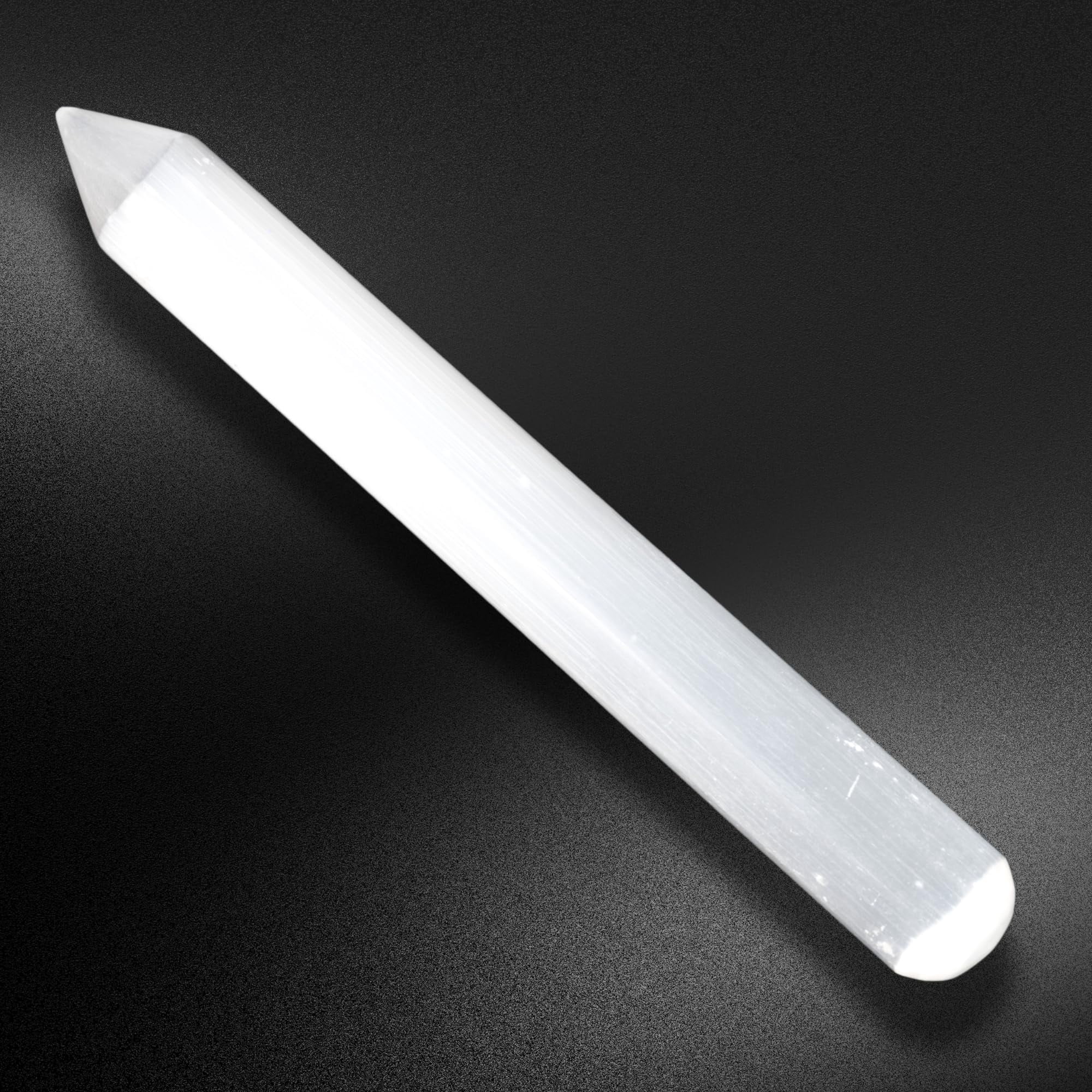 Selenite Crystal Wand with Point 6