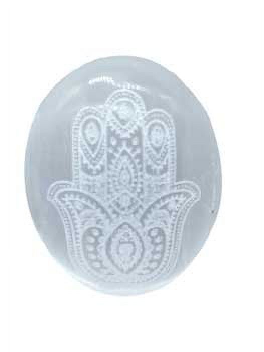 Selenite Fatima Hand palm stone - Walmart.com