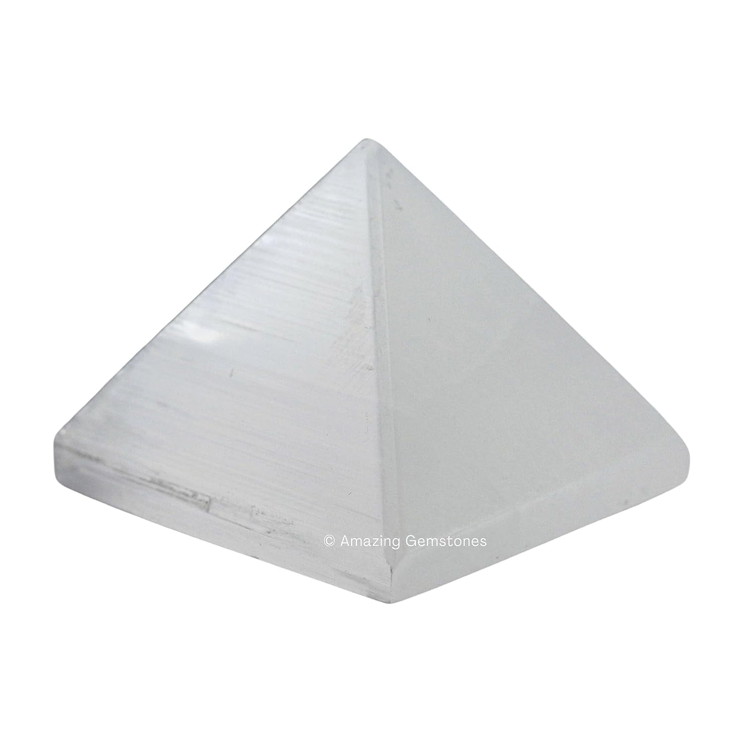 Selenite Pyramid Crystal Healing Stones - 1.5" Pyramid - Walmart.com