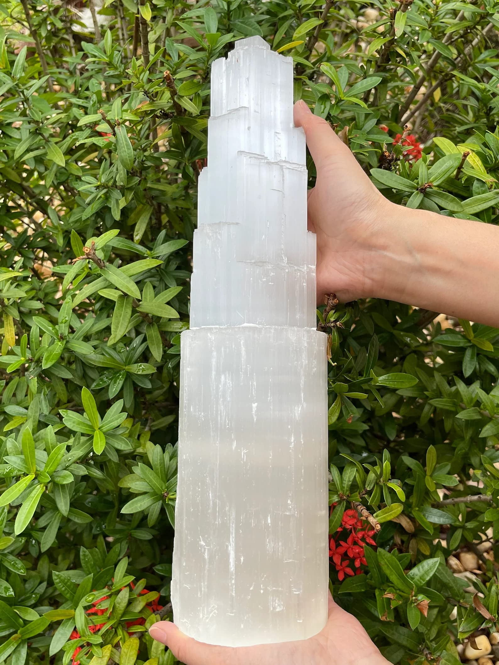 Selenite Skyscraper Lamp, 6", 8", 10", 12", 16" Tall Selenite Tower ...