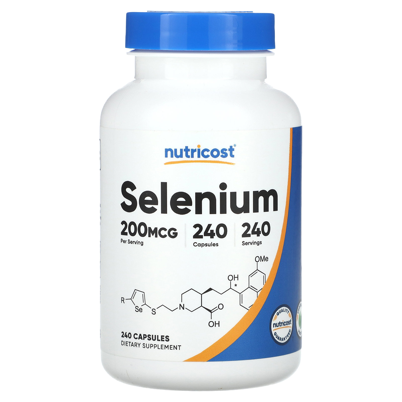 Selenium, 200 mcg, 240 Capsules, Nutricost - Walmart.com