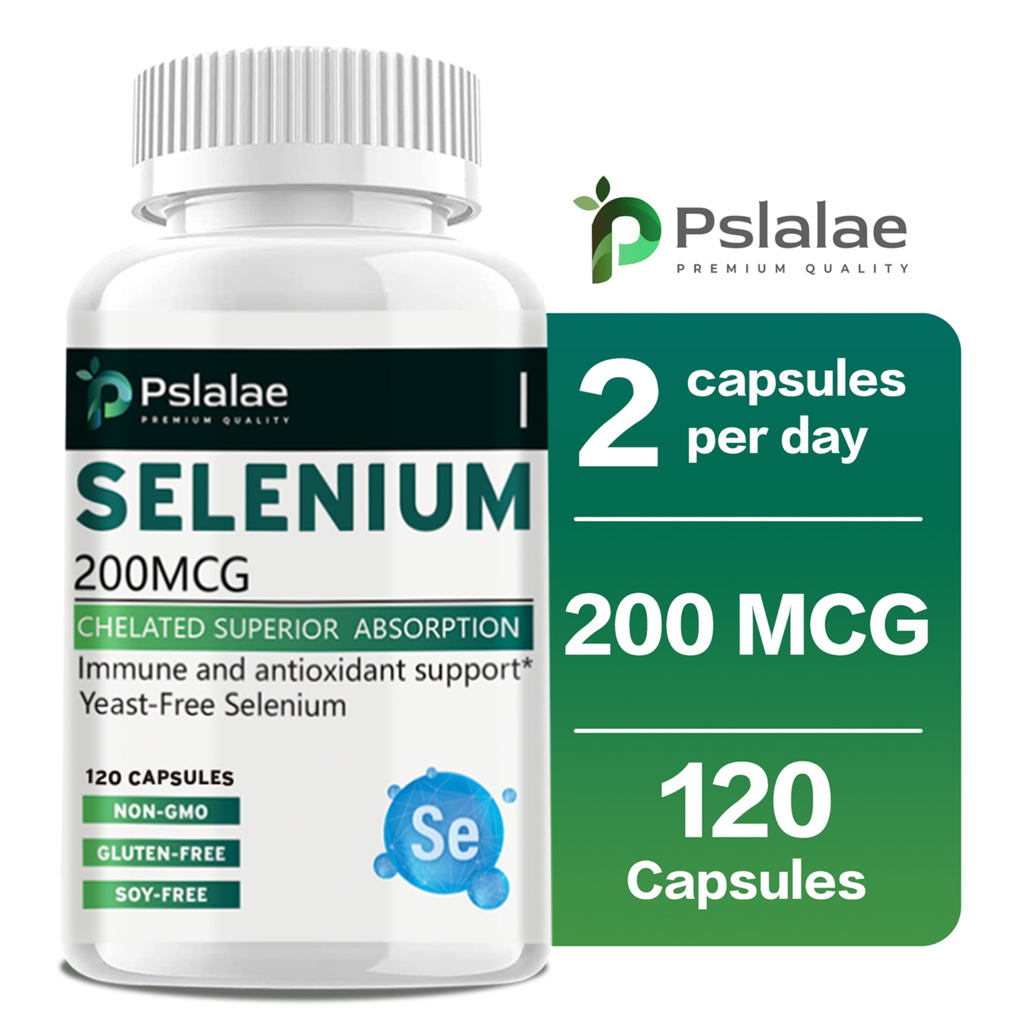 Selenium 200mcg - Thyroid Health, Potency Antioxidant, Immune System ...