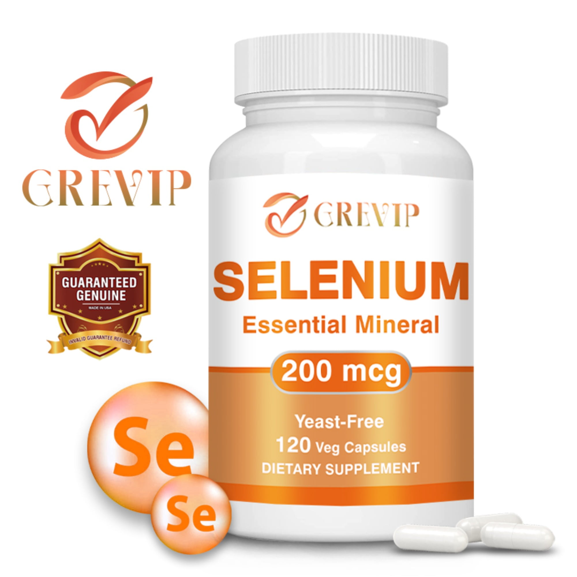 Selenium - Immune System Support, Heart & Thyroid Gland Health - 120 ...