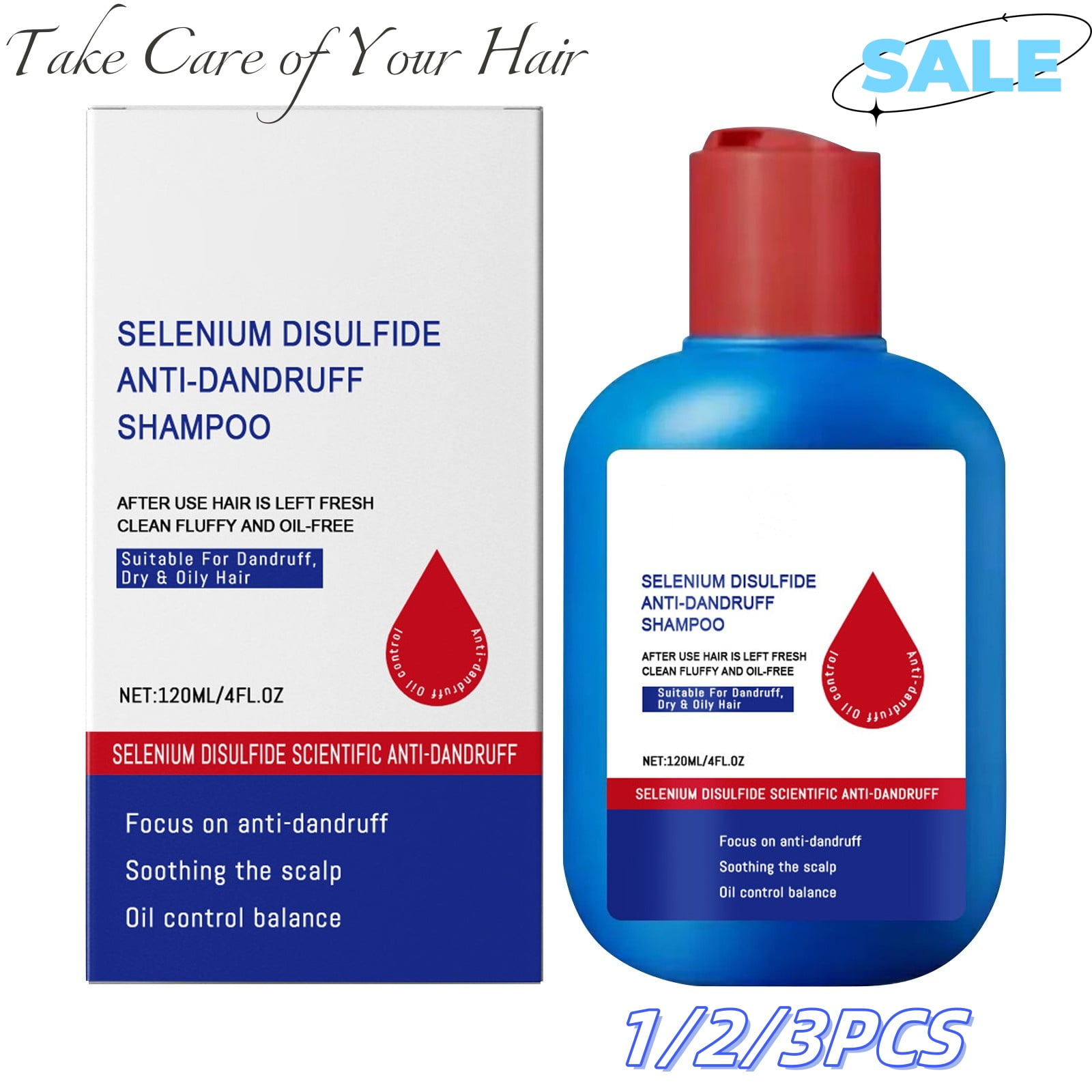 Selenium Sulfide Shampoo, Oil Control Shampoo Reduces Excess Oil Men's ...