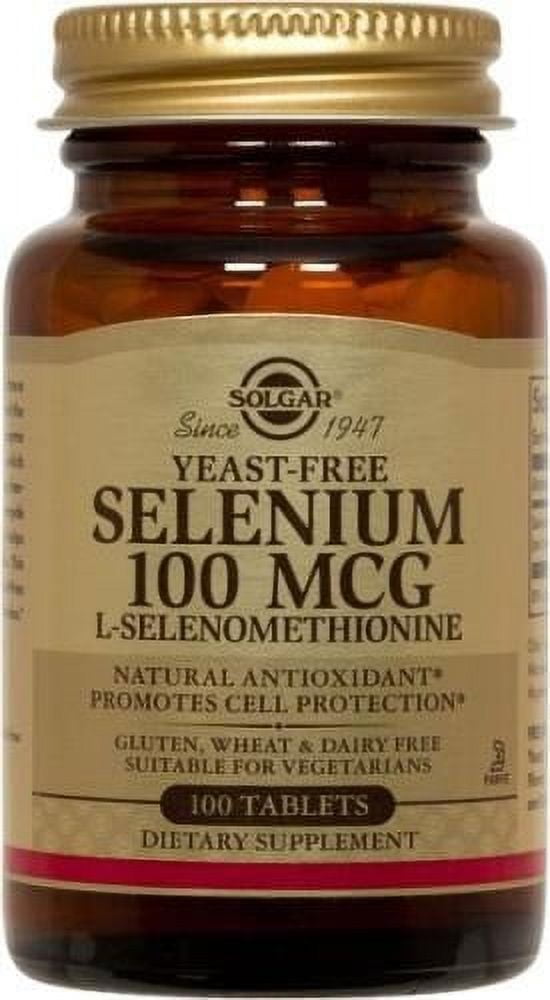 Selenium Yeast Free 100 mcg - 100 Tablets - Walmart.com