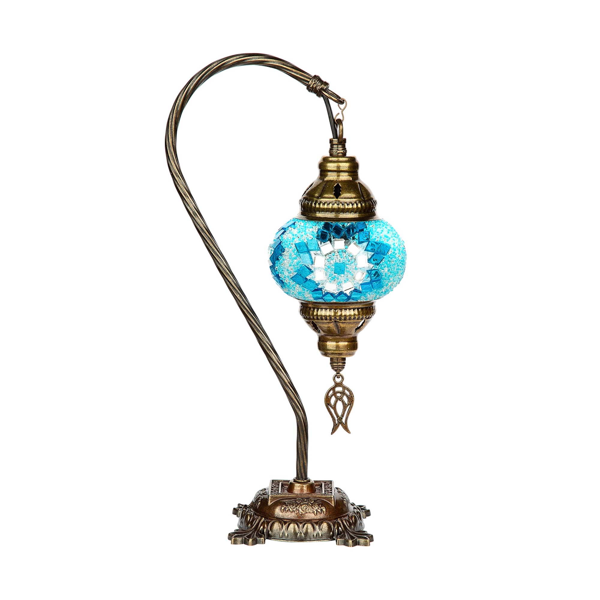 Kamille Blue Glass Table Lamp