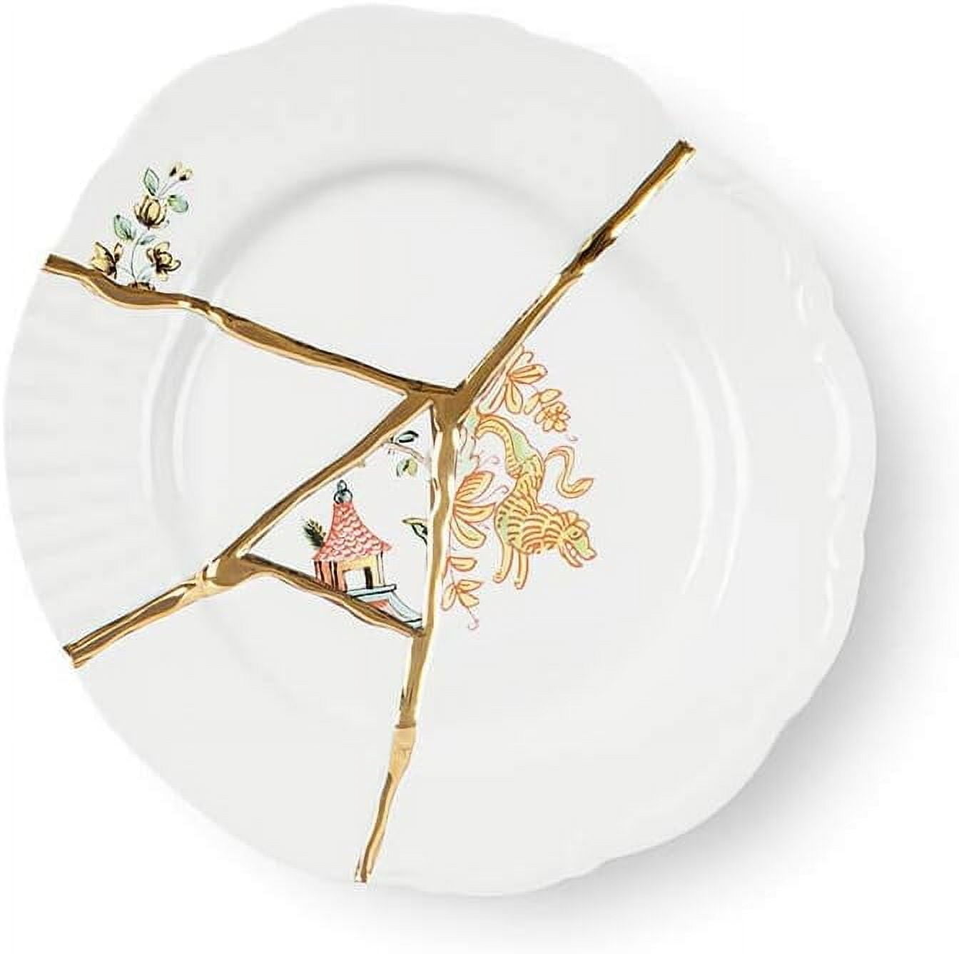 Seletti Kintsugi Fruit Plate in Porcelain and 24 Carat Gold mod. 2 - Walmart.com