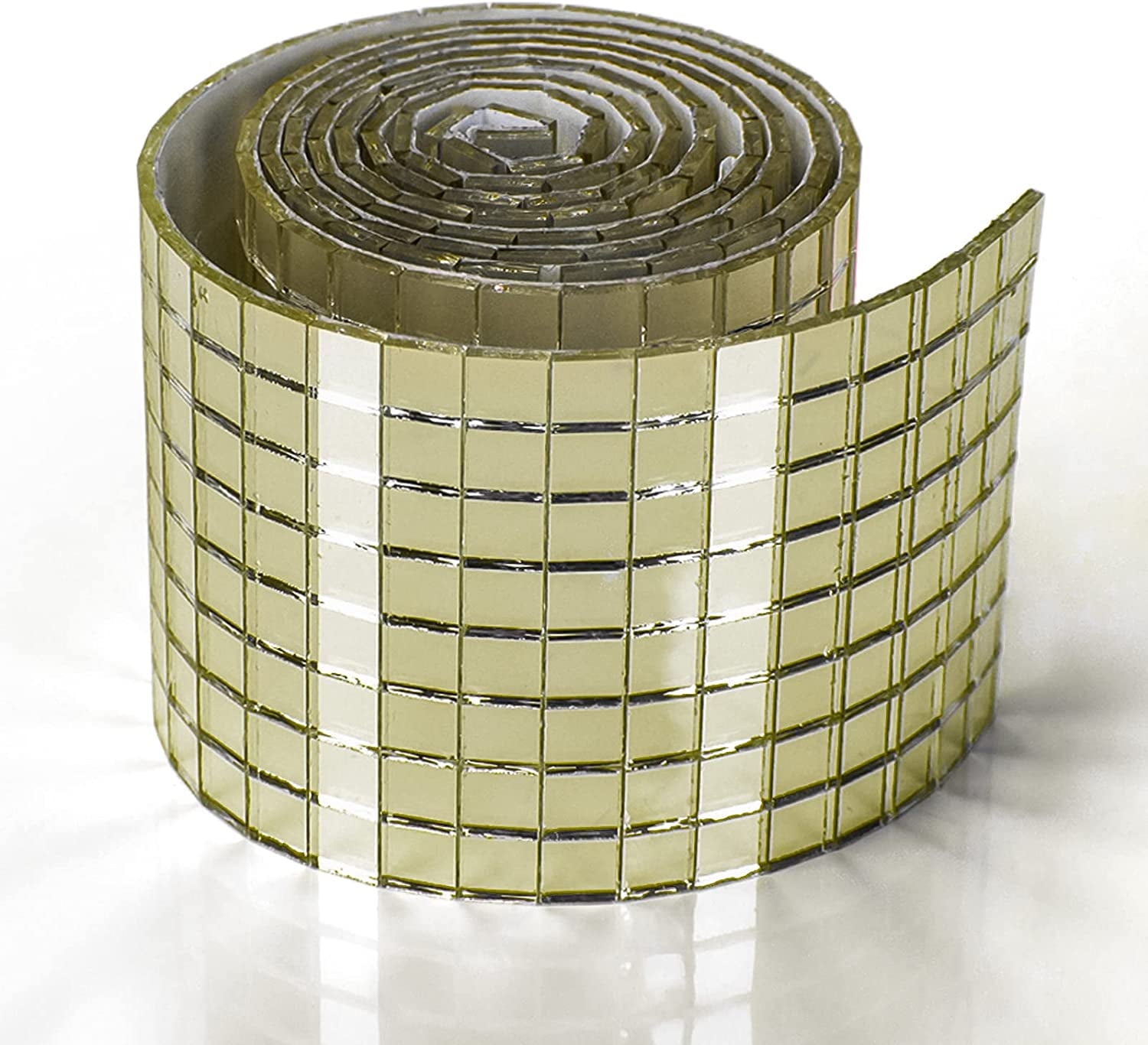 Self-Adhesive 1600 Pieces Glass Mirror Mosaic Tiles Small Square Mirror ...