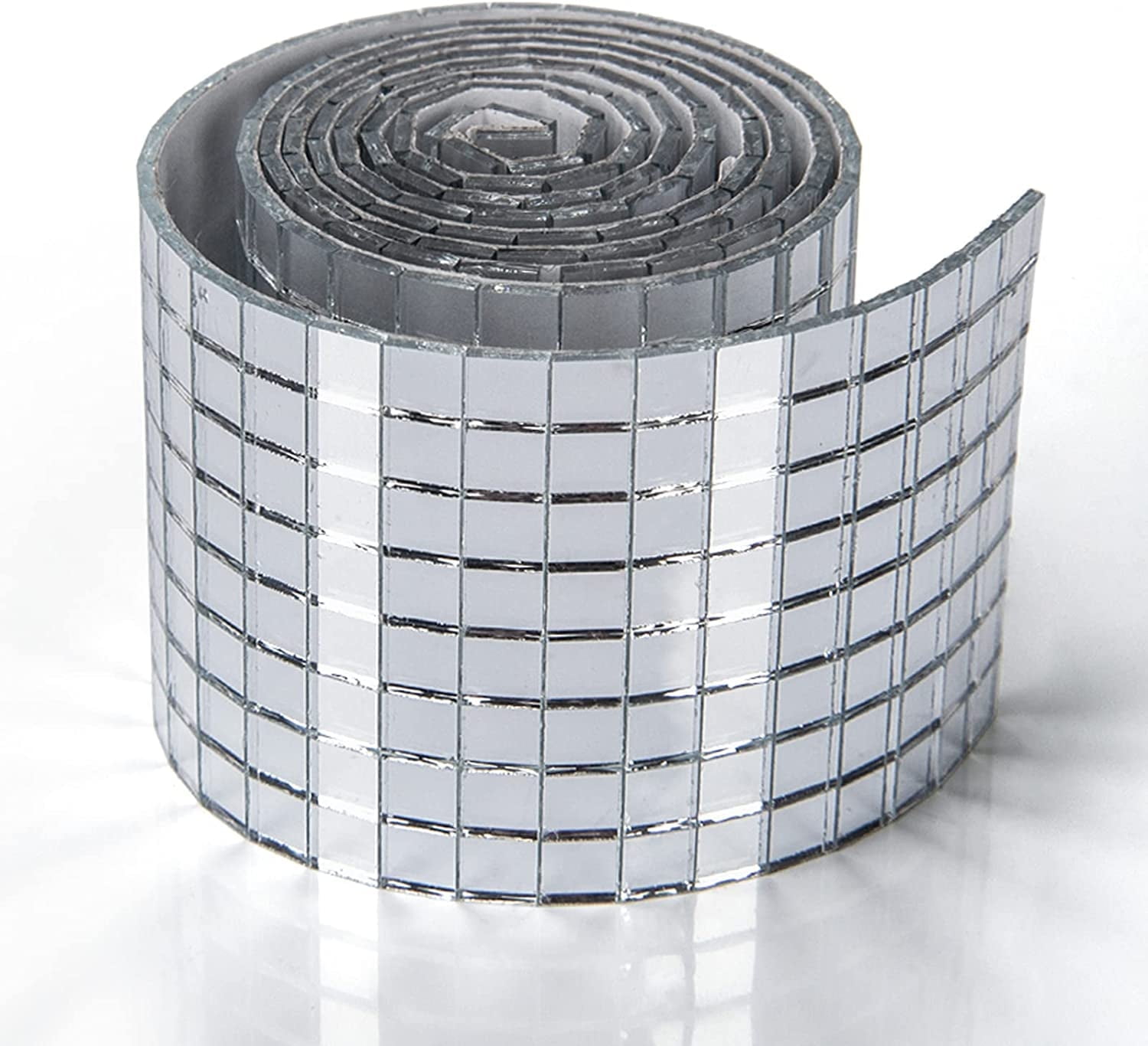 Self-Adhesive 1600 Pieces Glass Mirror Mosaic Tiles Small Square Mirror ...