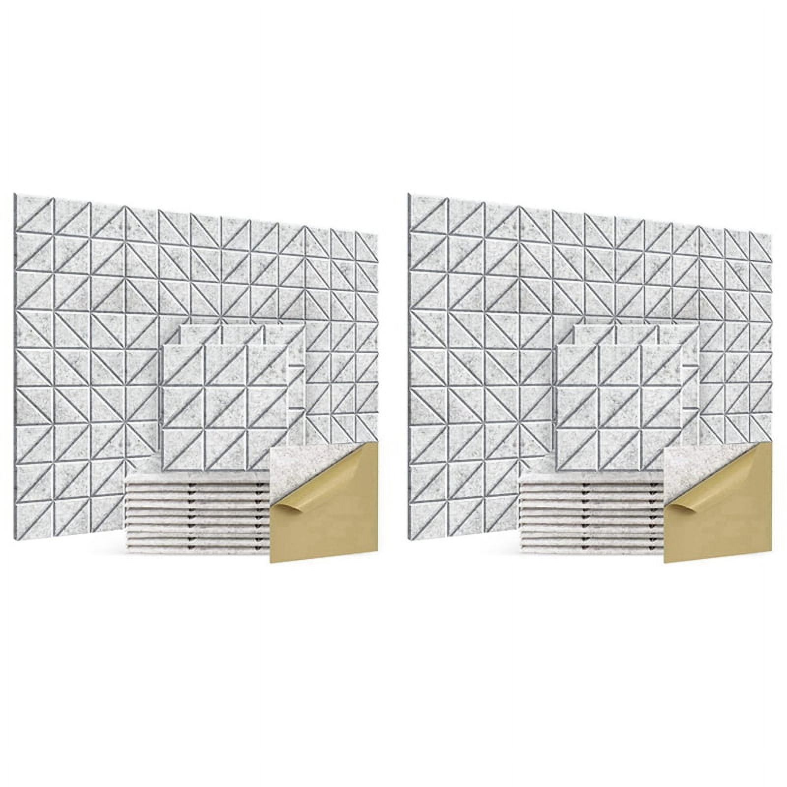 Self-Adhesive Acoustic Panels, 24Pcs 12X12X0.4Inch Sound Absorbing ...