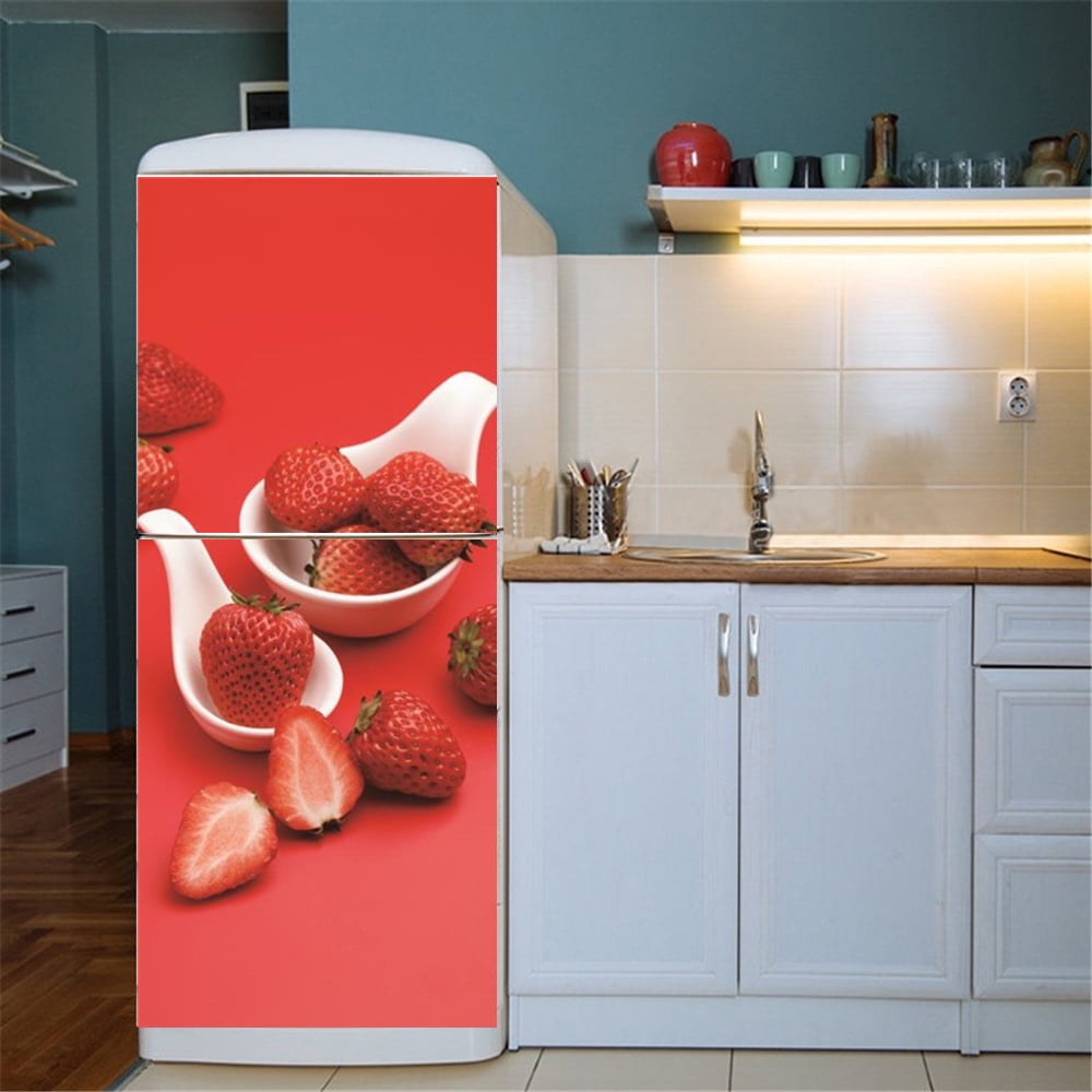 Self Adhesive Art Poster For Refrigerator Vinyl Waterproof Fridge Door ...