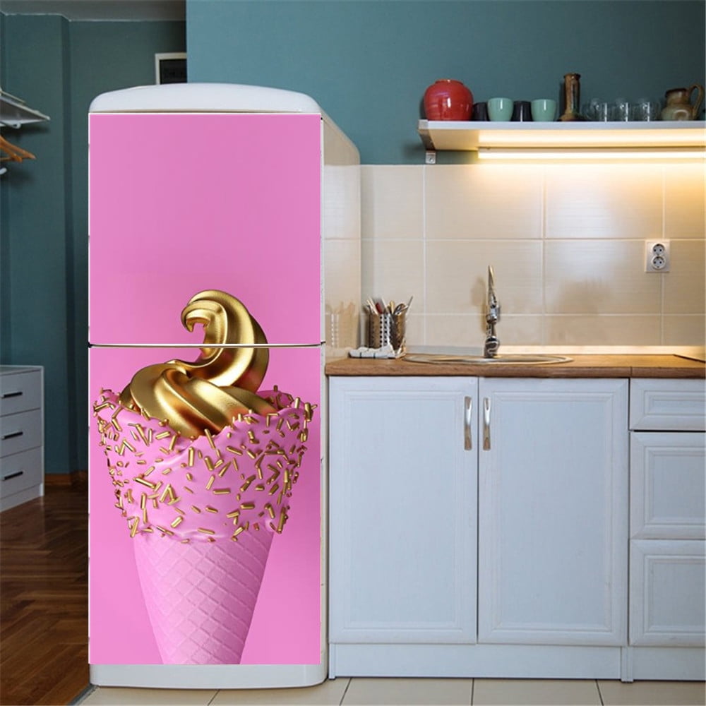 Self Adhesive Art Poster For Refrigerator Vinyl Waterproof Fridge Door ...