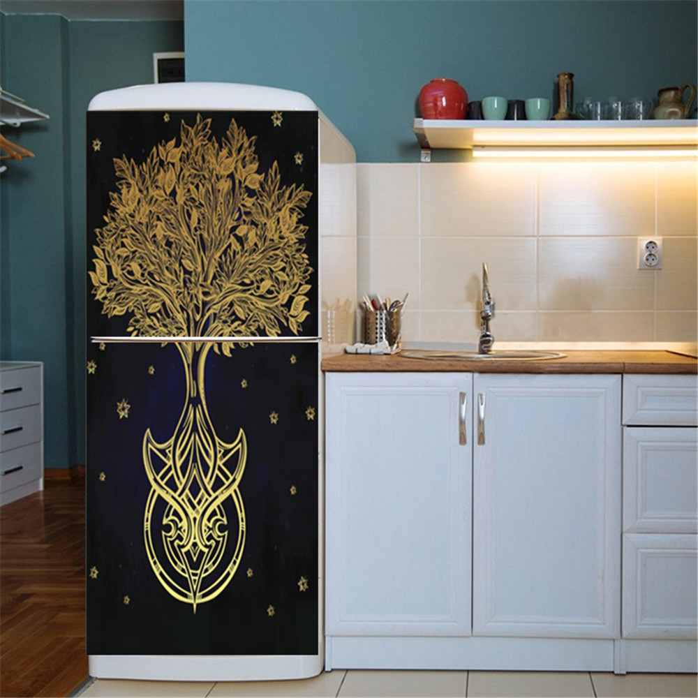 Self Adhesive Art Poster For Refrigerator Vinyl Waterproof Fridge Door ...