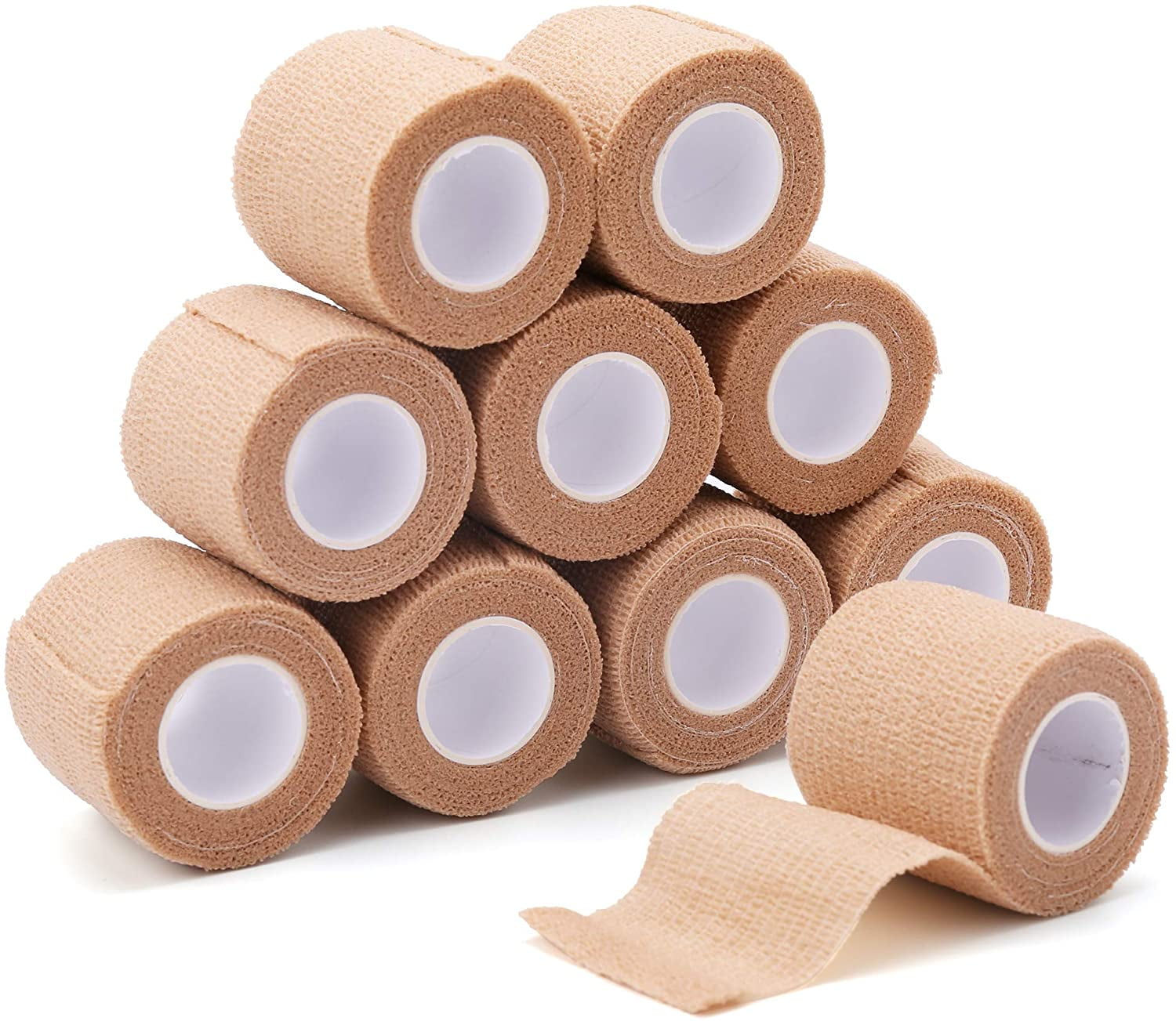 Self Adhesive Bandage Wrap, 12 Pack, 2" x 5 Yards Non Woven Medical ...