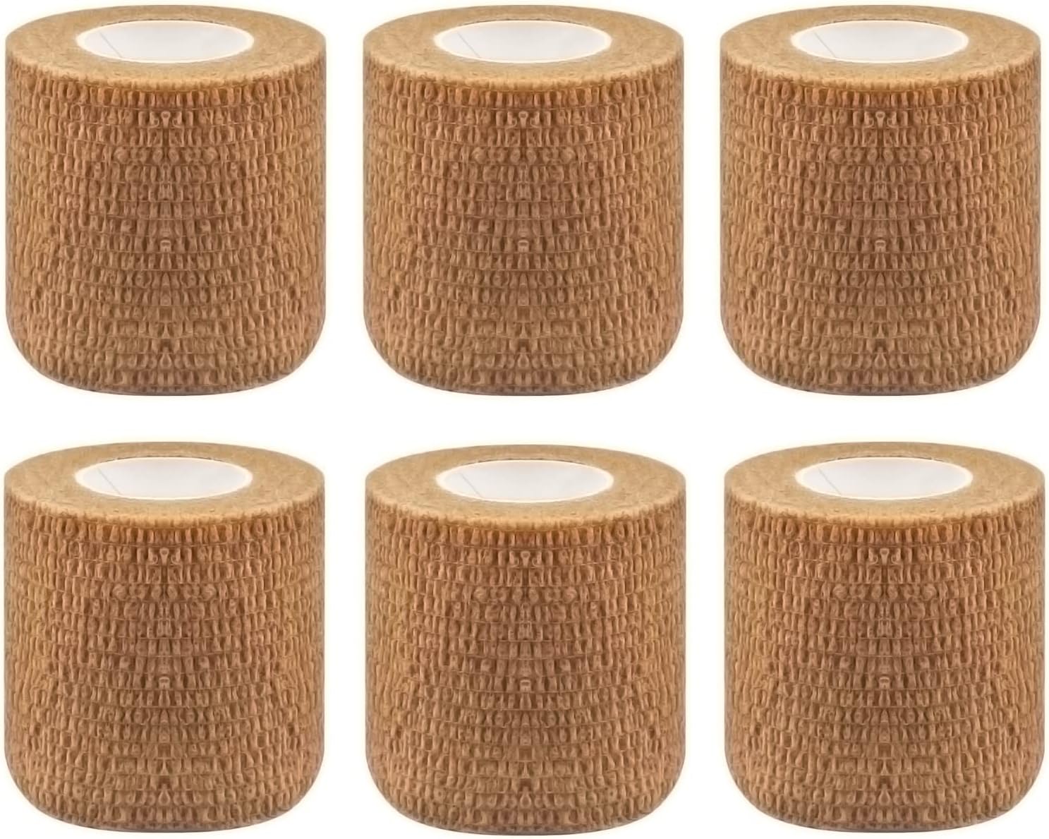 Self Adhesive Bandage Wrap, 6 Rolls 2 Inch Self Adherent Wrap, Self ...