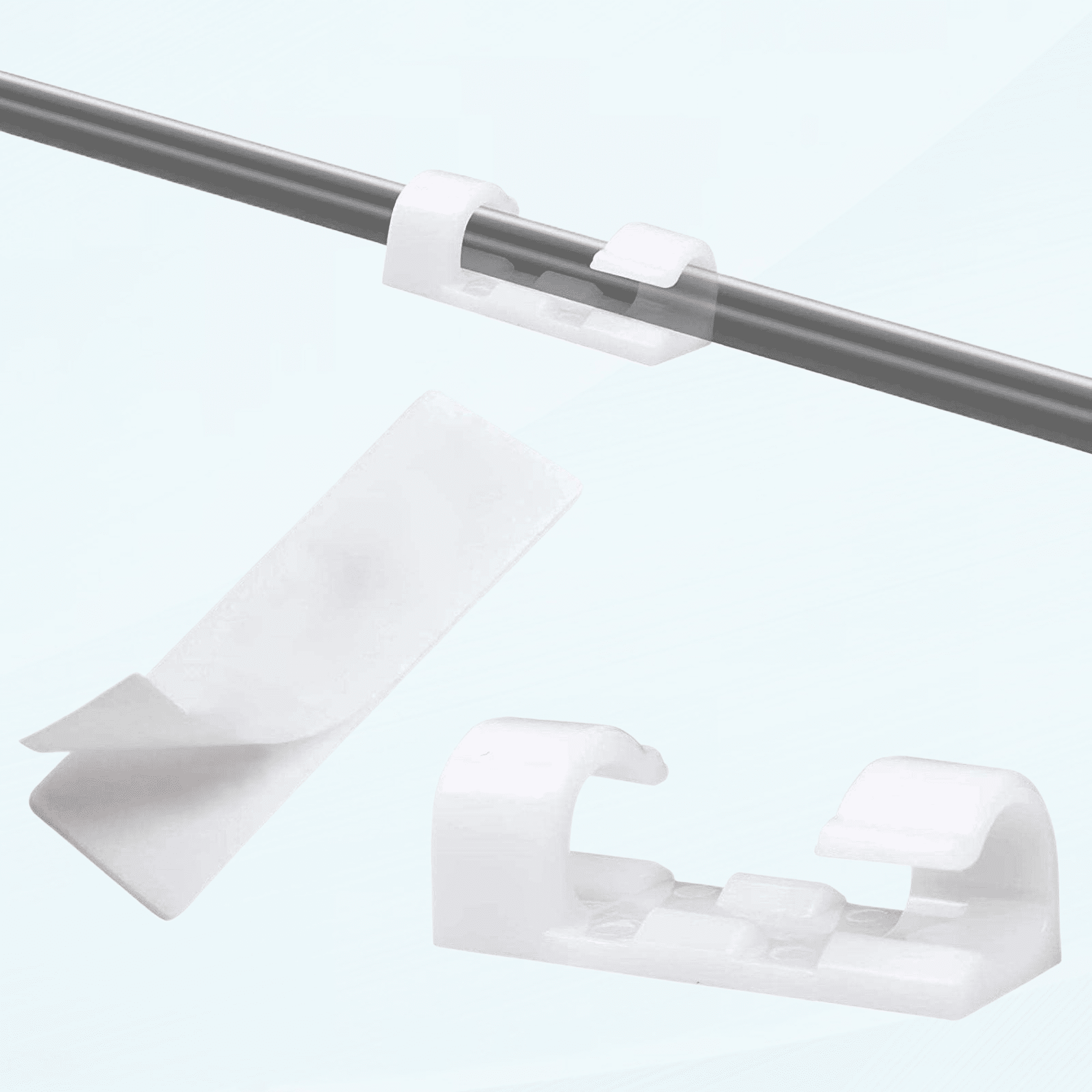 Self-Adhesive Cable Clips Organizer Drop Wire Holder Cord Management ...