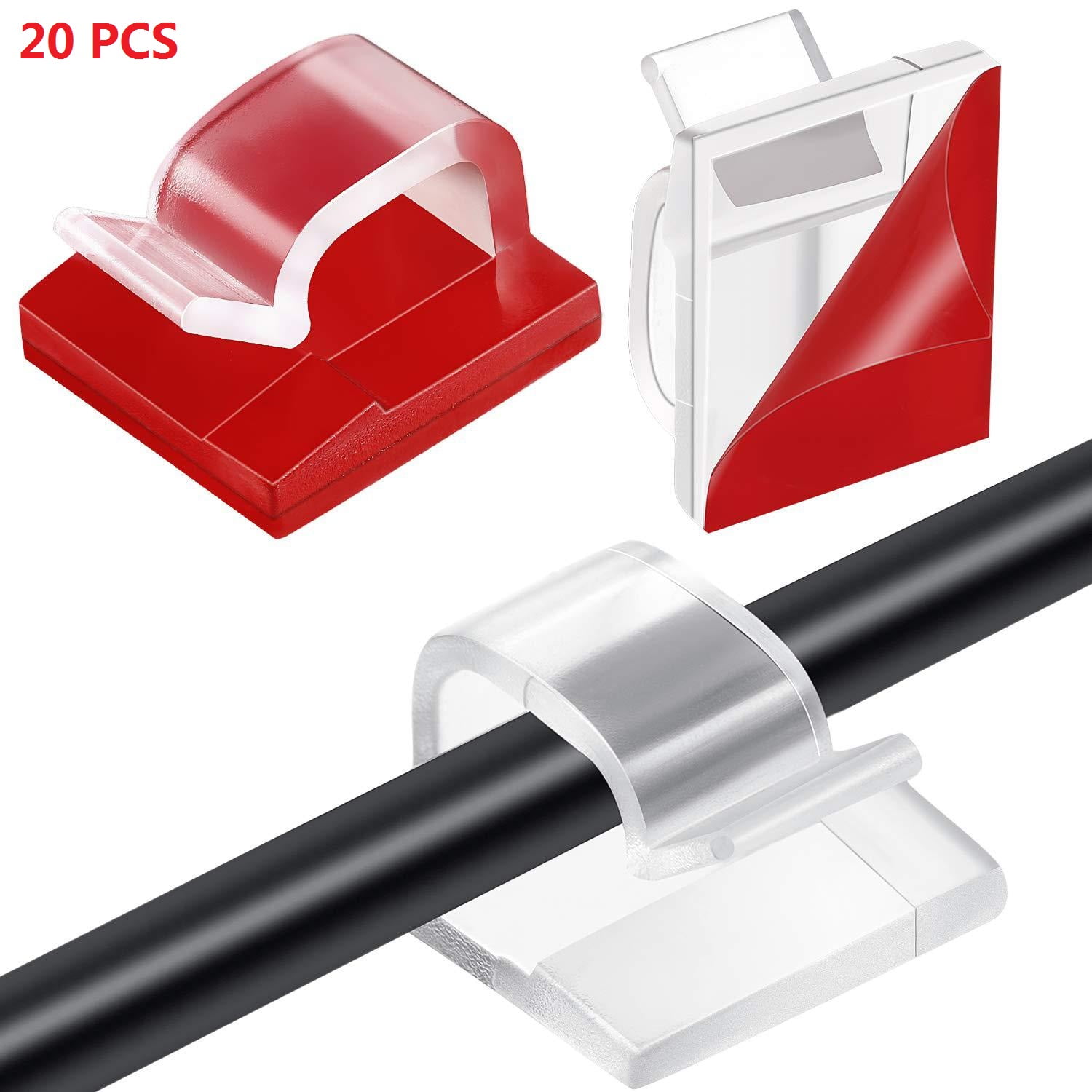 Self Adhesive Cable Management Organizer Clips Adjustable Wall Desk ...