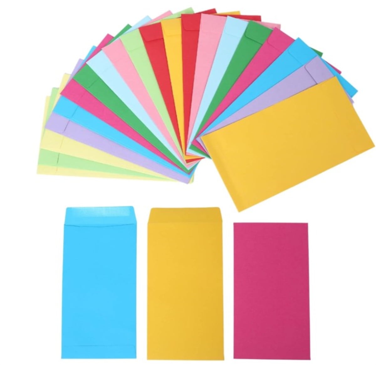 Self Adhesive Cash Envelopes 120 Pack,MultiColor Kraft Envelopes,Money ...