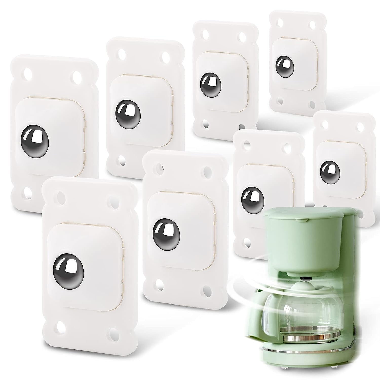 Self Adhesive Caster Wheels, 360 Degree Adhesive Ball Casters ...