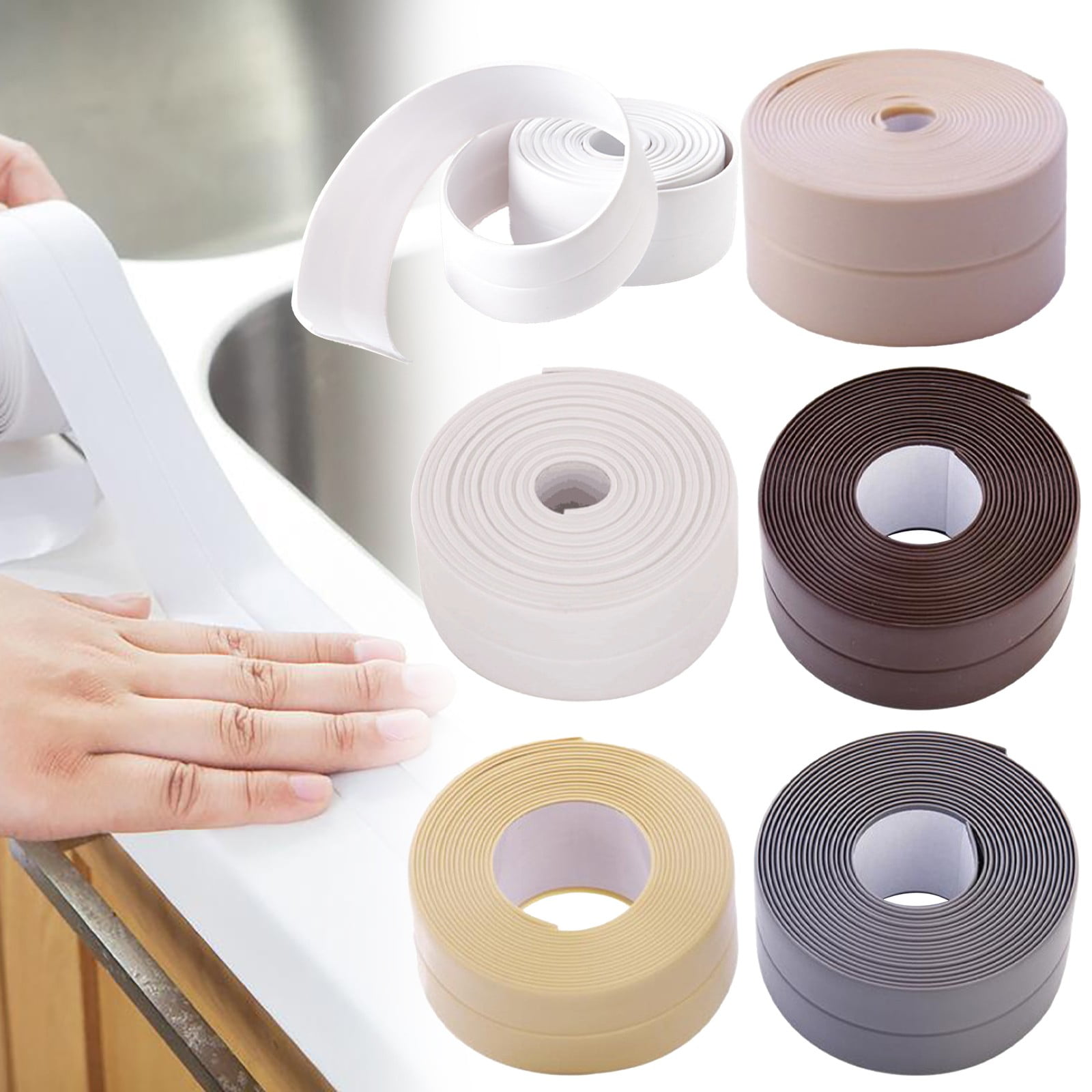 Self Adhesive Caulking Tape Roll for Kitchen & Bath, Waterproof Sealant ...
